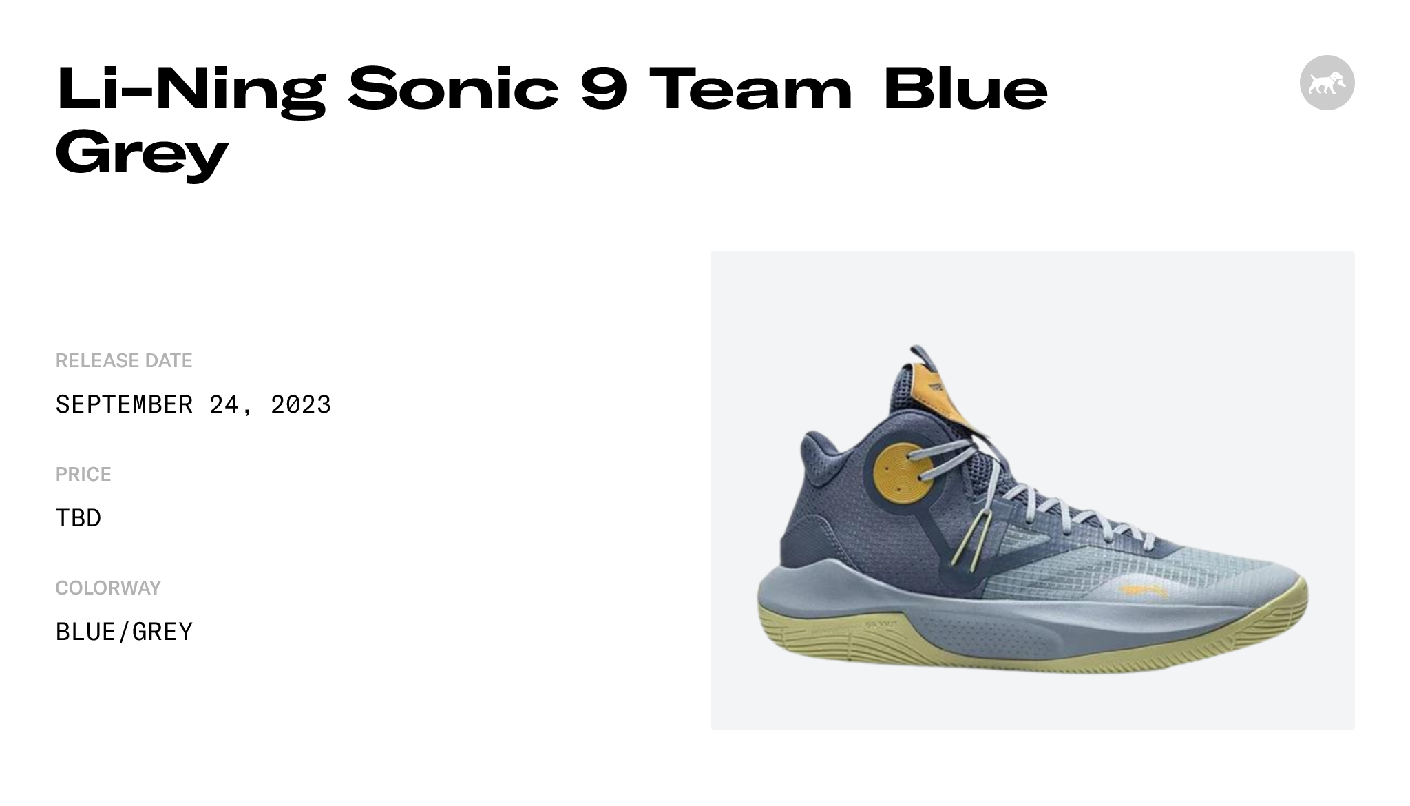 Li-Ning Sonic 9 Team Blue Grey - ABPR017-7 Raffles & Where to Buy