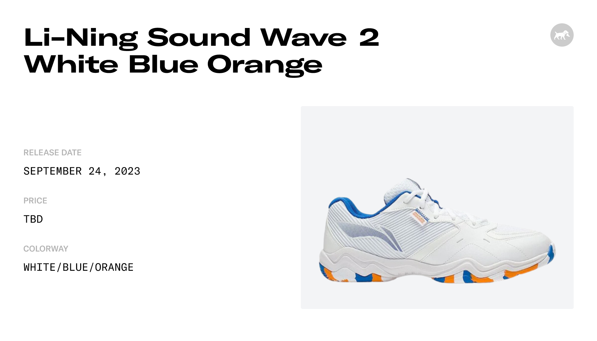 Li-Ning Sound Wave 2 White Blue Orange - AYTS016-1