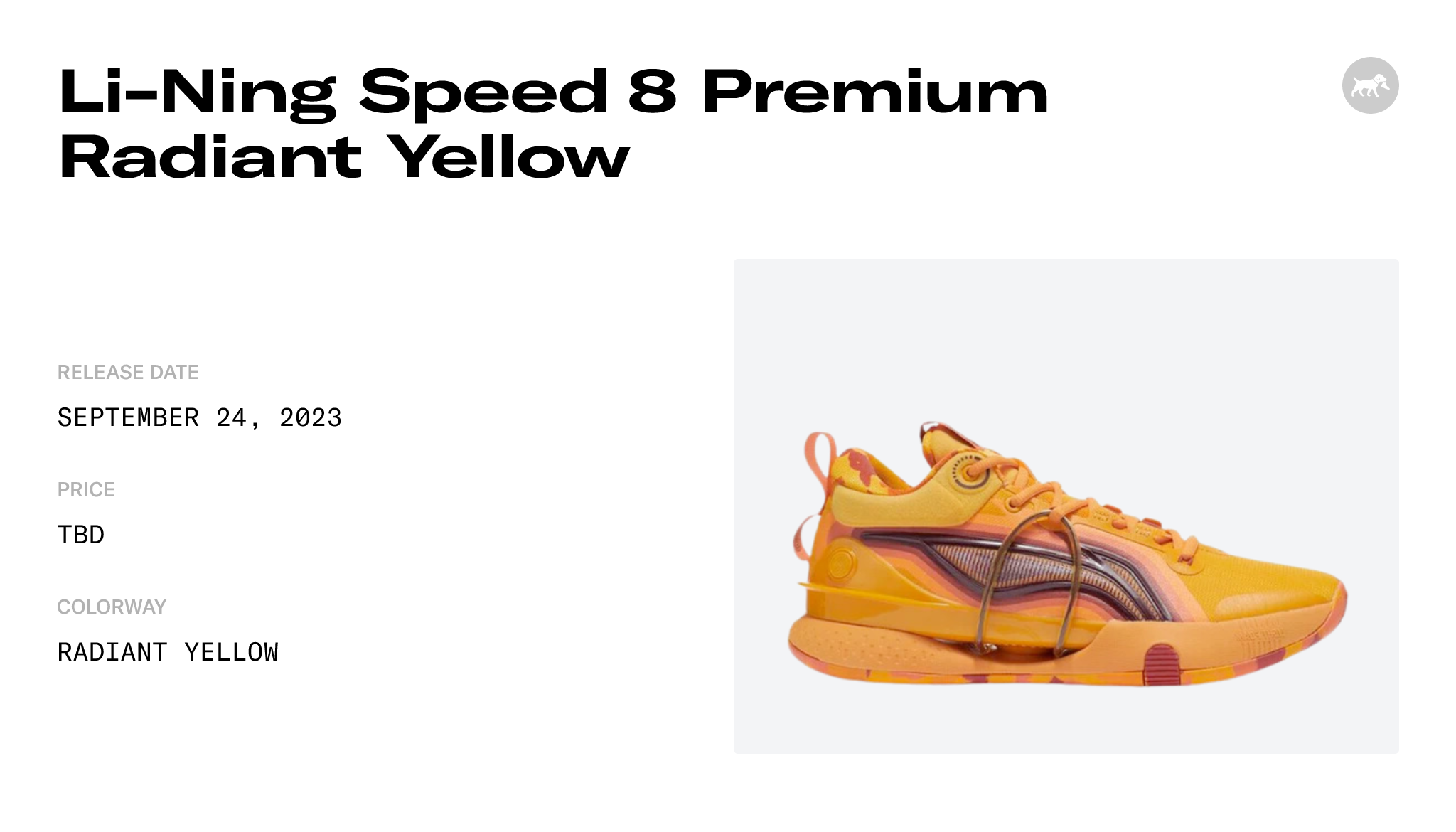 Li-Ning Speed 8 Premium Radiant Yellow - ABAR071-6