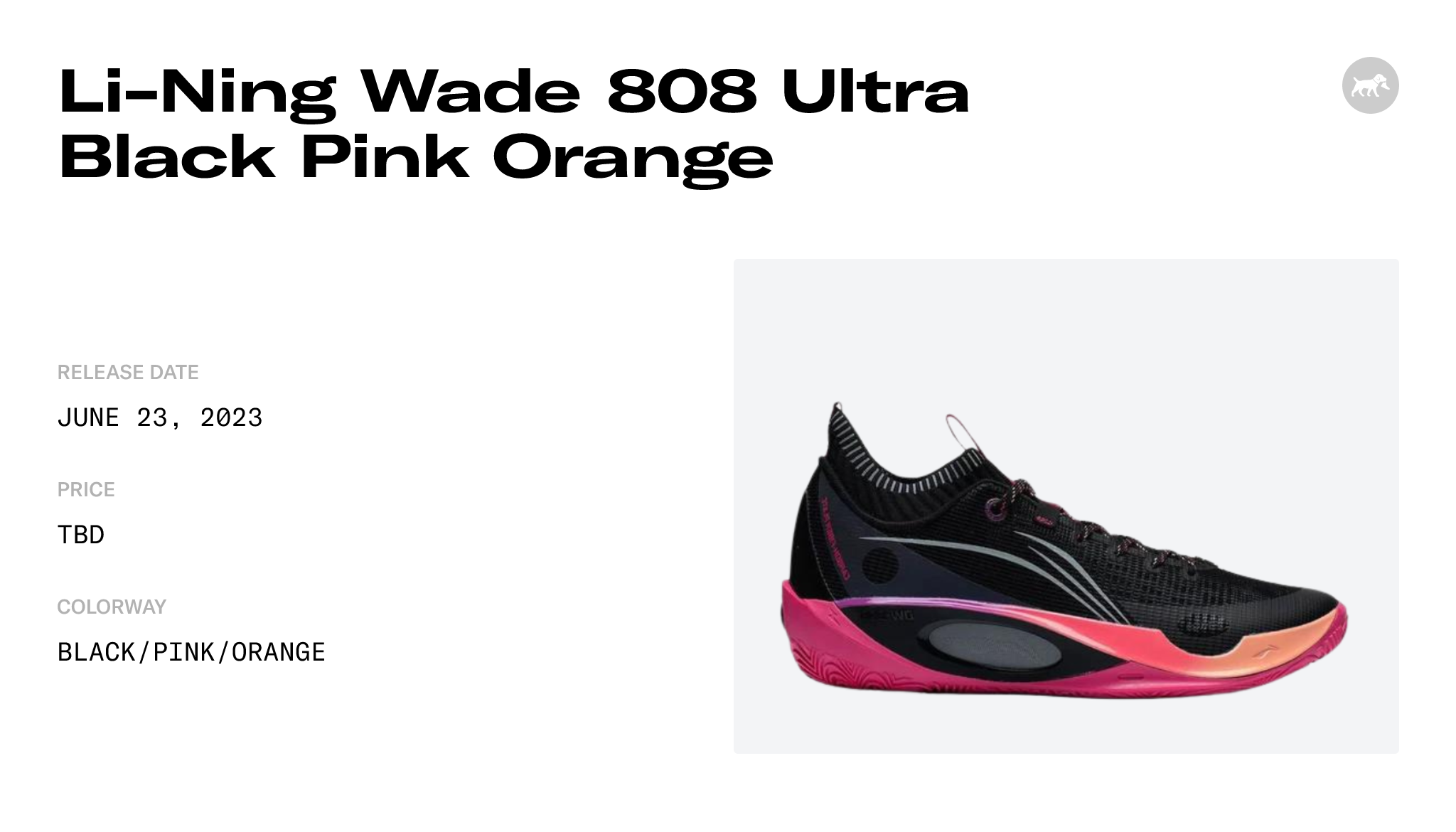 Li-Ning Wade 808 Ultra Black Pink Orange - ABAS113-4