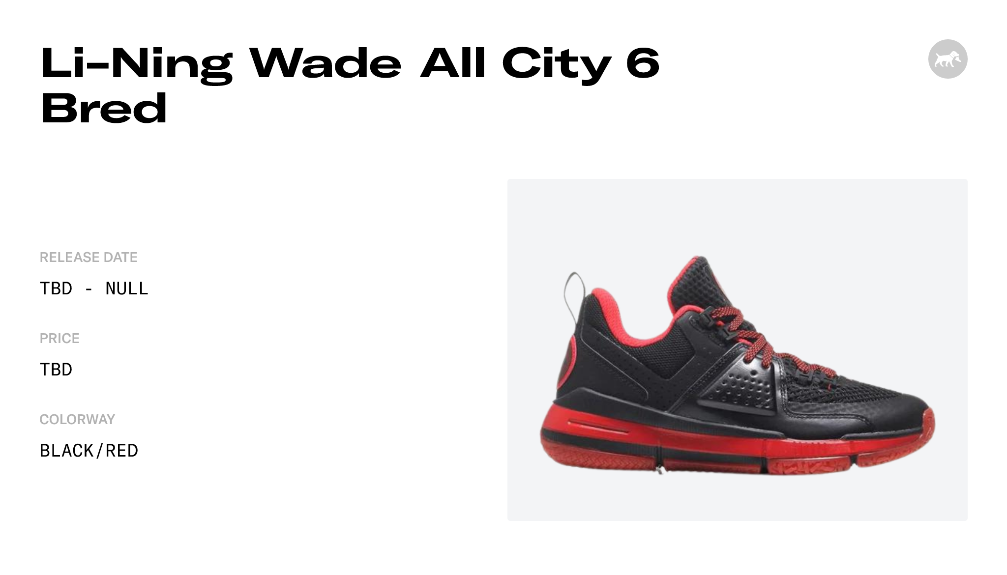Li-Ning Wade All City 6 Bred - ABAM091-4 Release Info