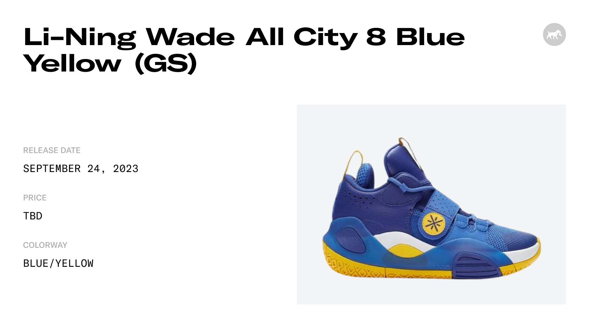 Li-Ning Wade All City 8 Blue Yellow (GS) - YKBQ044-15