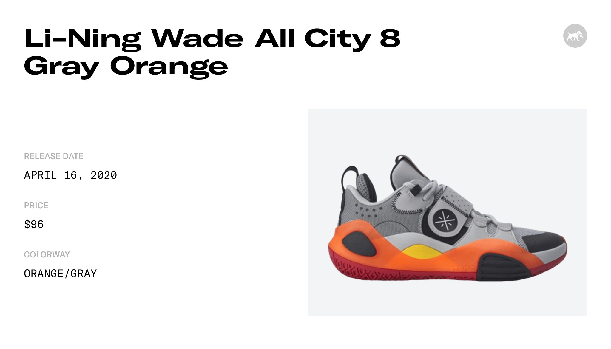 Li-Ning Wade All City 8 Gray Orange - ABPQ005-3 Raffles & Where to Buy