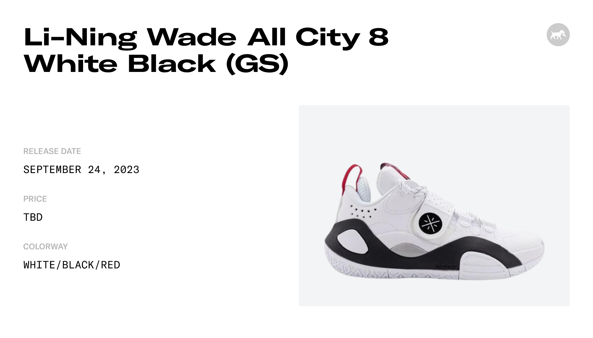 Li-Ning Wade All City 8 White Black (GS) - ABPQ033-4