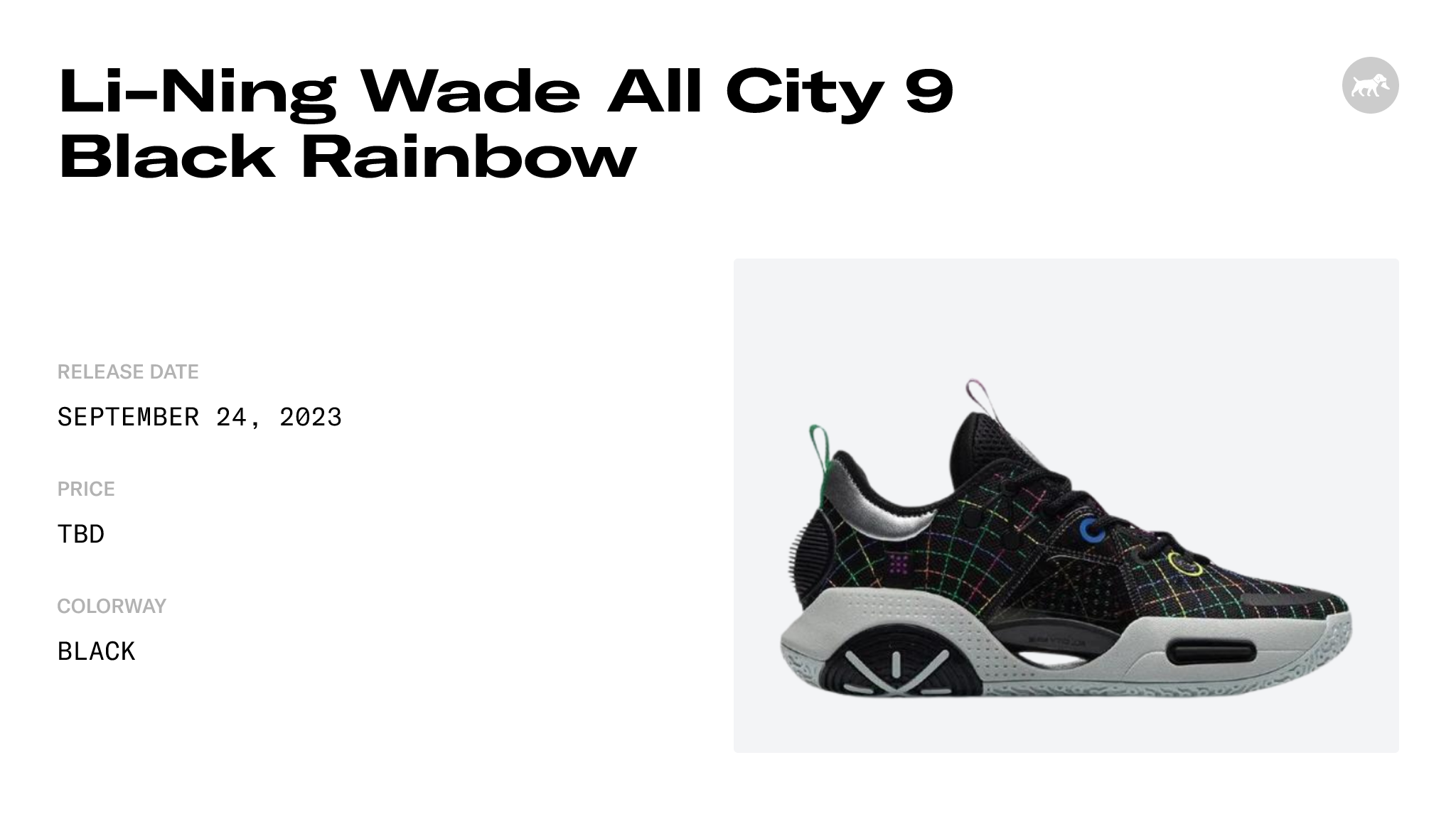 Li-Ning Wade All City 9 Black Rainbow - ABAR005-6 Raffles & Where to Buy
