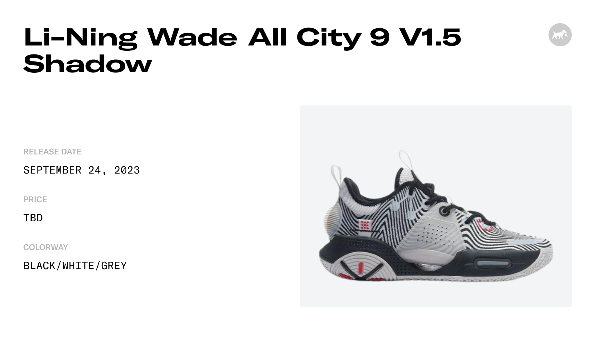 Li-Ning Wade All City 9 V1.5 Shadow - ABAR015-1 Raffles & Where to Buy