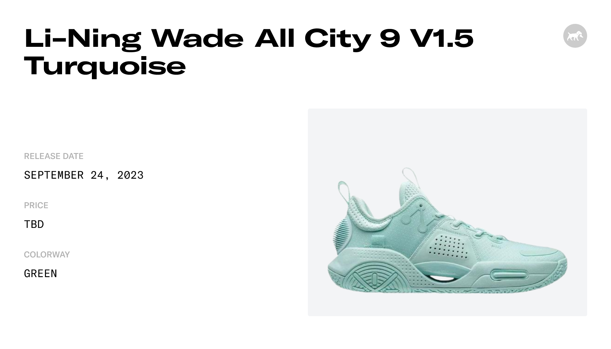 Li-Ning Wade All City 9 V1.5 Turquoise - ABAR077-11