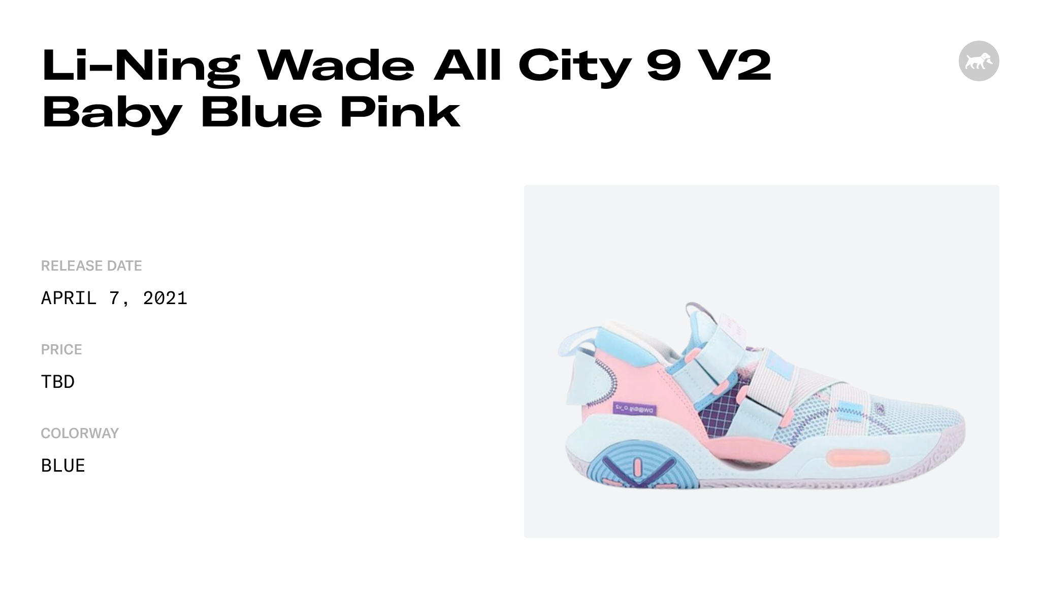 Li-Ning Wade All City 9 V2 Baby Blue Pink - ABAR075-3