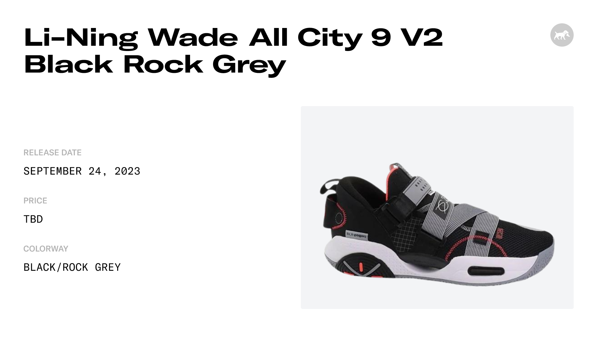 Li-Ning Wade All City 9 V2 Black Rock Grey - ABAR075-2