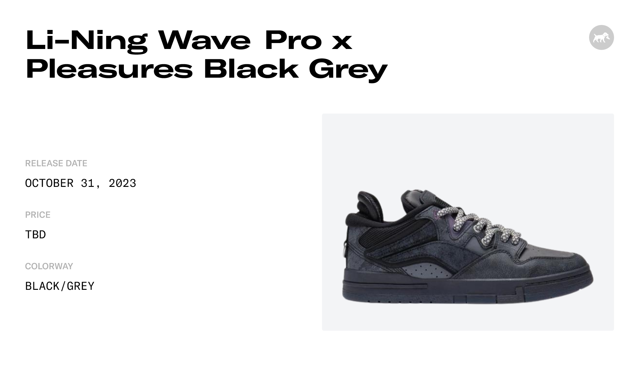 Li-Ning Wave Pro x Pleasures Black Grey - AECT065-1