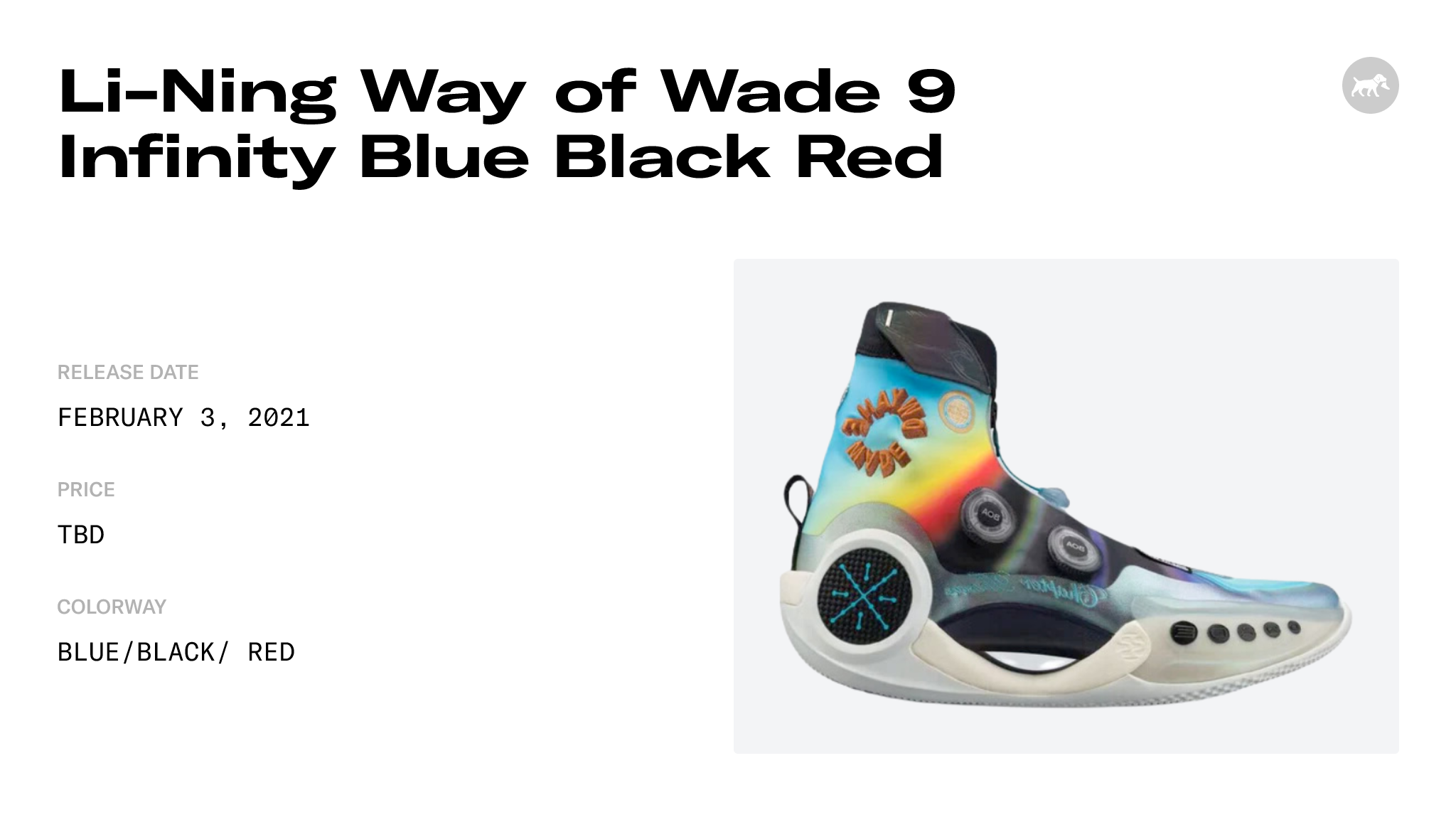 Li-Ning Way of Wade 9 Infinity Blue Black Red - ABER003-10