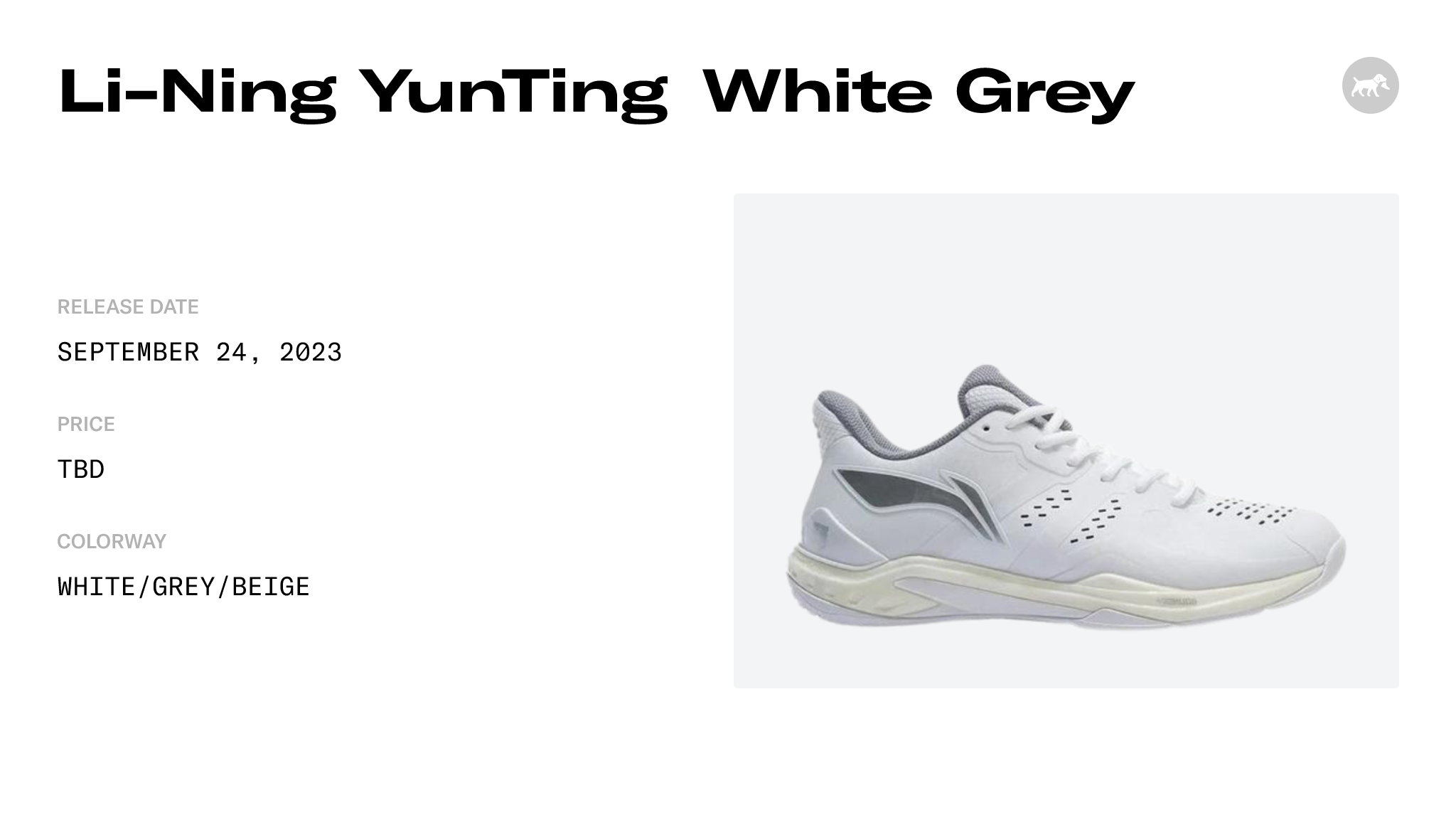 Li-Ning YunTing White Grey - AYAR033-4 Raffles & Where to Buy