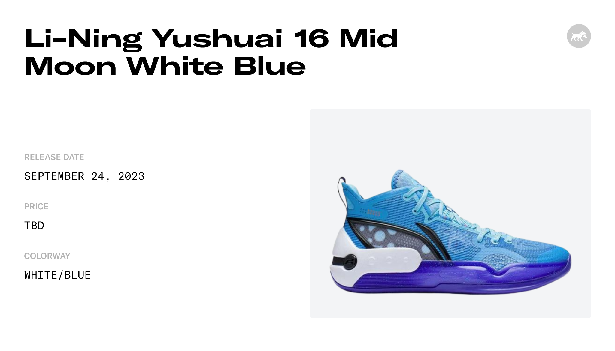 Li-Ning Yushuai 16 Mid Moon White Blue - ABAS053-1