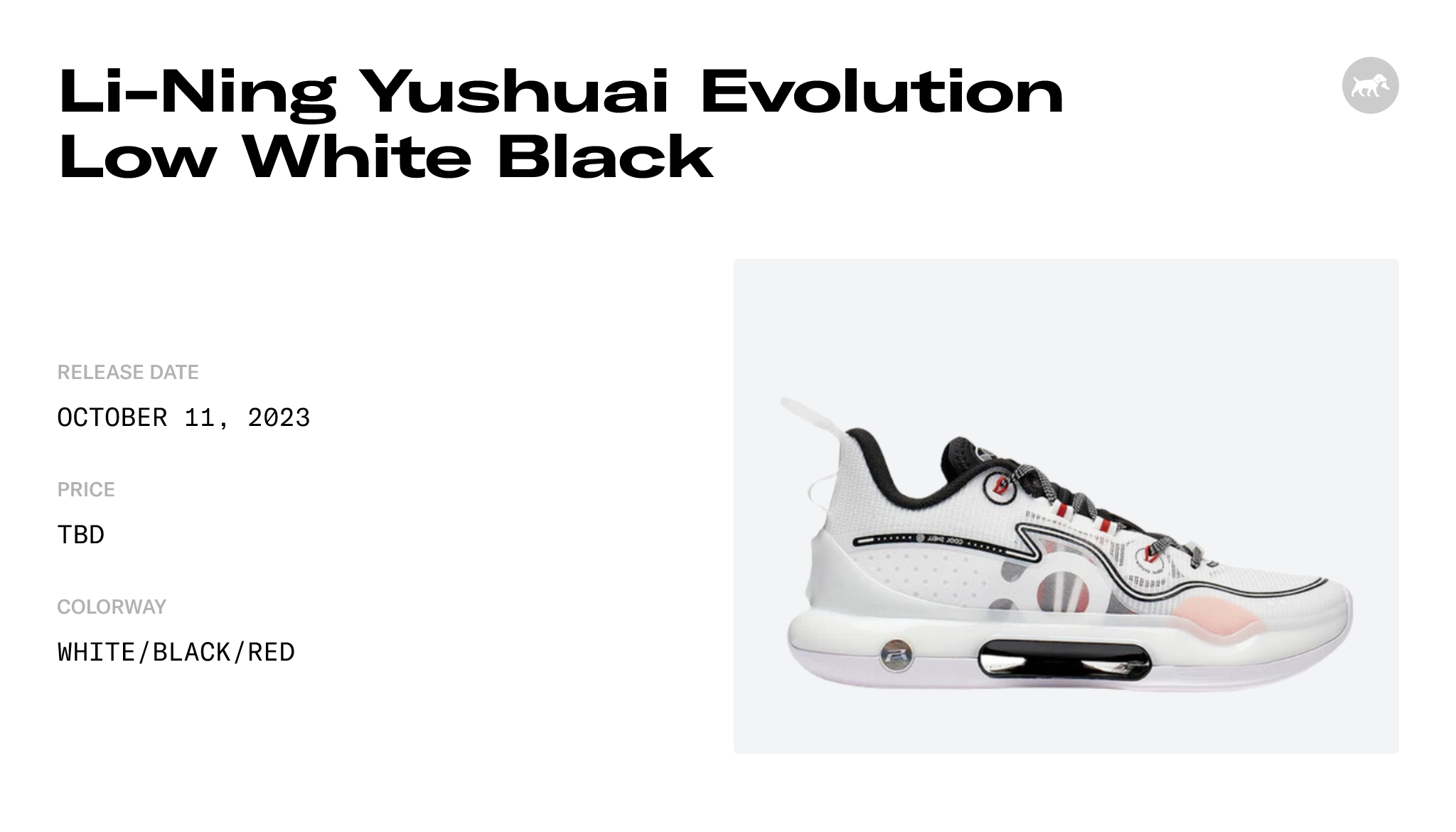 Li-Ning Yushuai Evolution Low White Black - ABAS161-1
