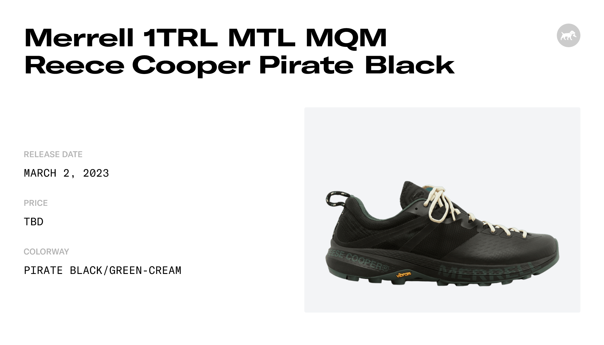 Merrell 1TRL MTL MQM Reece Cooper Pirate Black Raffles & Where to Buy