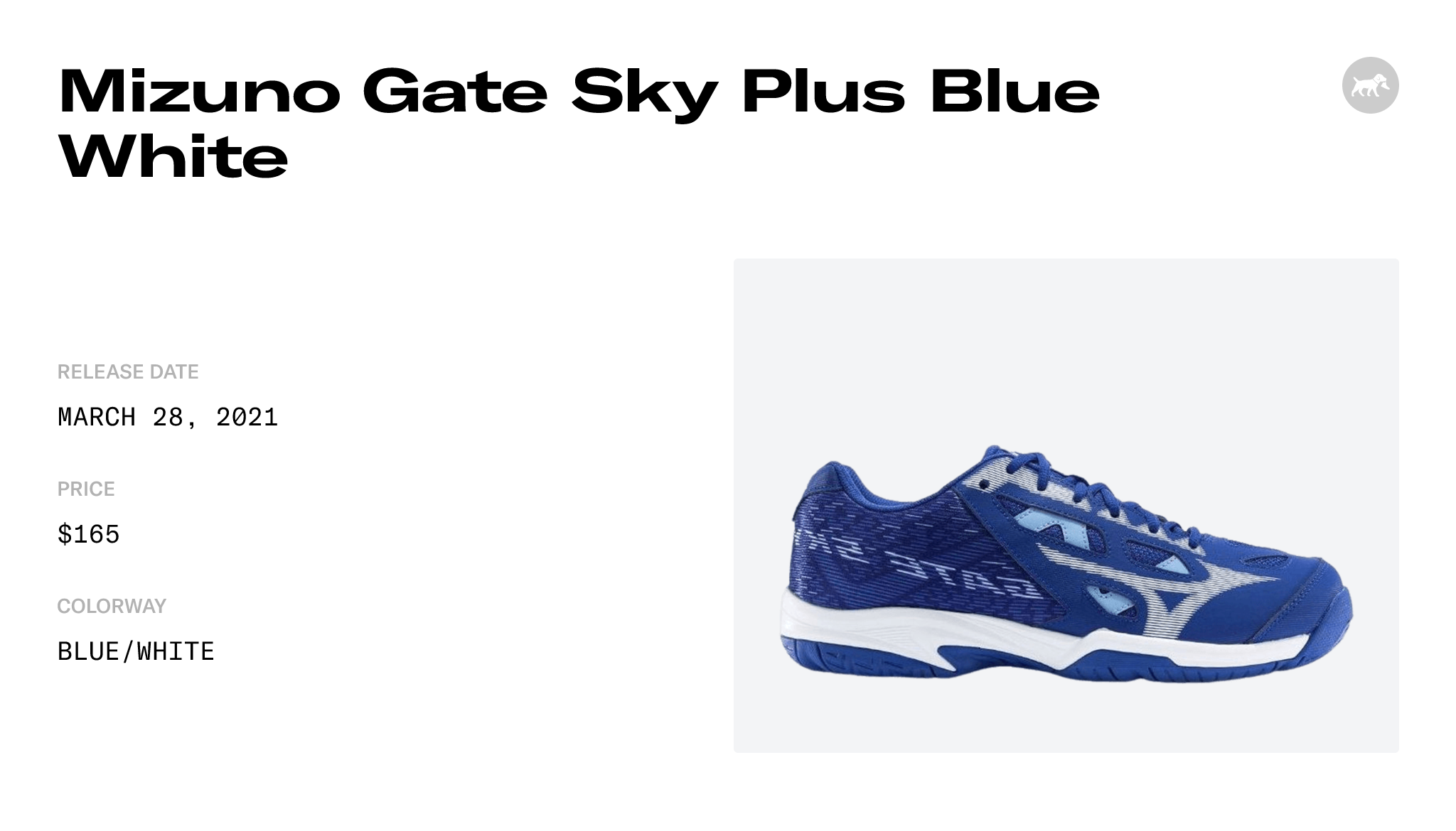 Mizuno Gate Sky Plus Blue White - 71GA204001 Raffles & Where to Buy