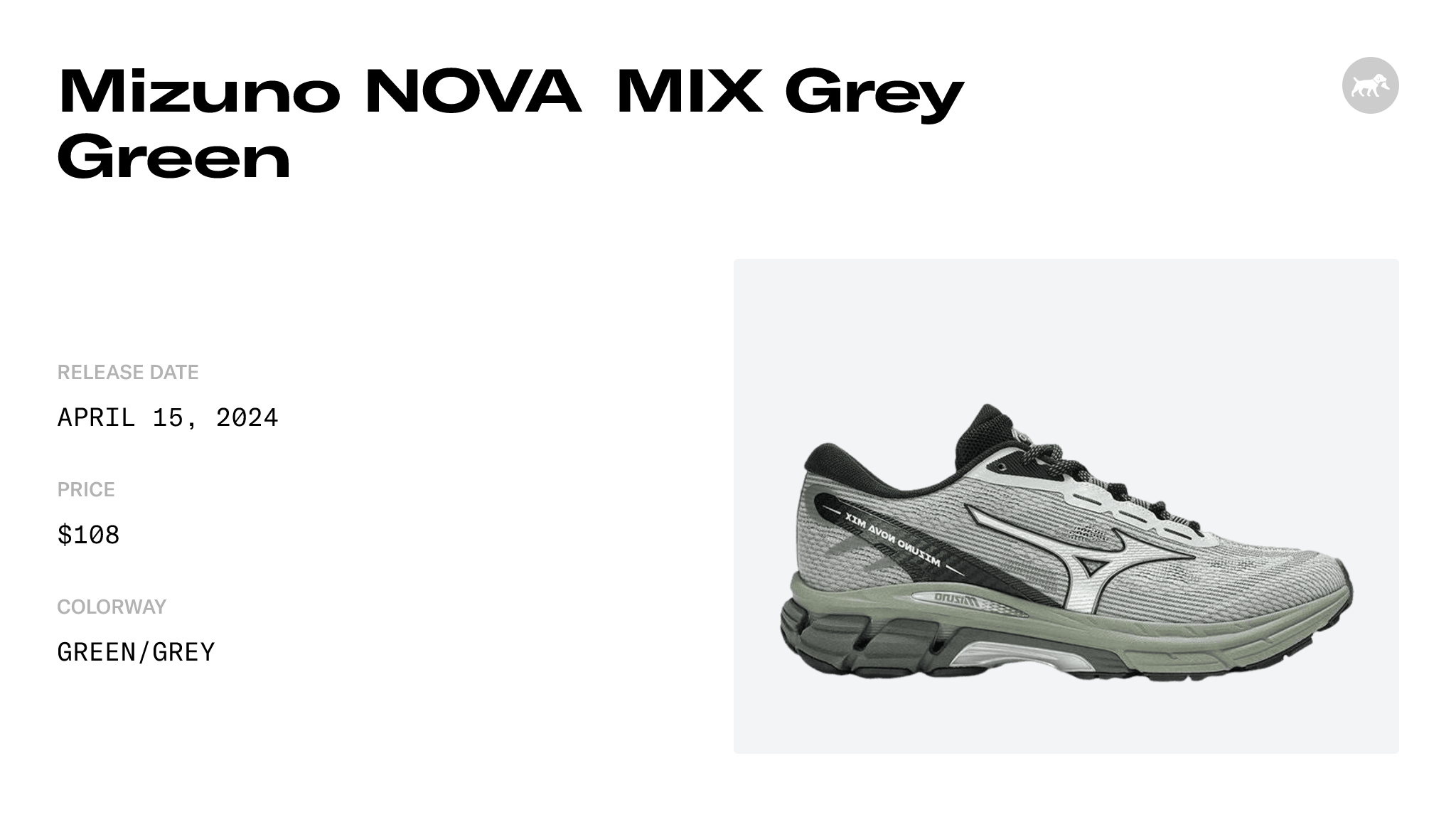 Mizuno NOVA MIX Grey Green - D1GH240502 Raffles & Where to Buy
