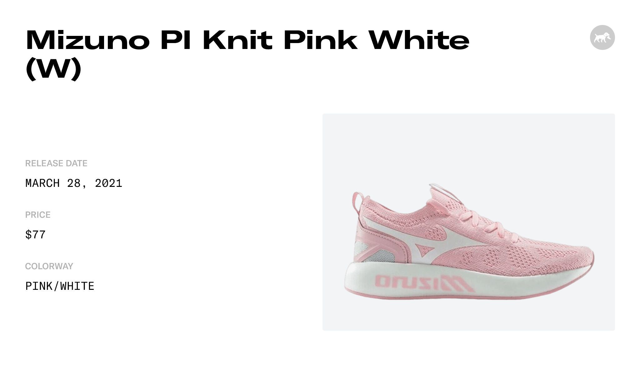 Mizuno PI Knit Pink White (W) - D1GH202460 Raffles & Where to Buy