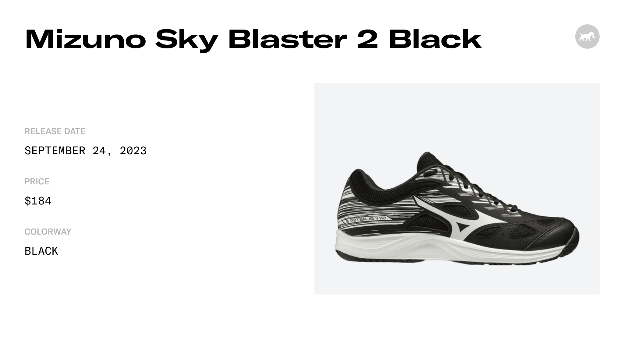 Mizuno Sky Blaster 2 Black - 71GA204502 Raffles & Where to Buy