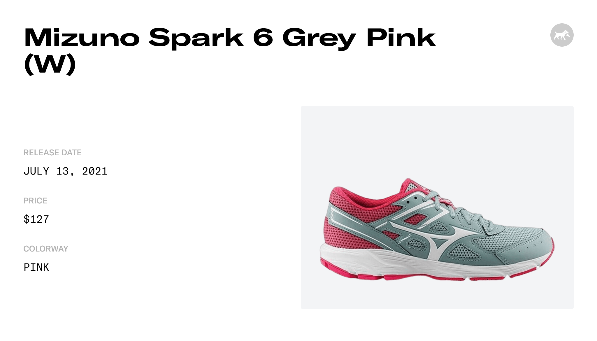 Mizuno Spark 6 Grey Pink (W) - K1GA210401 Raffles & Where to Buy