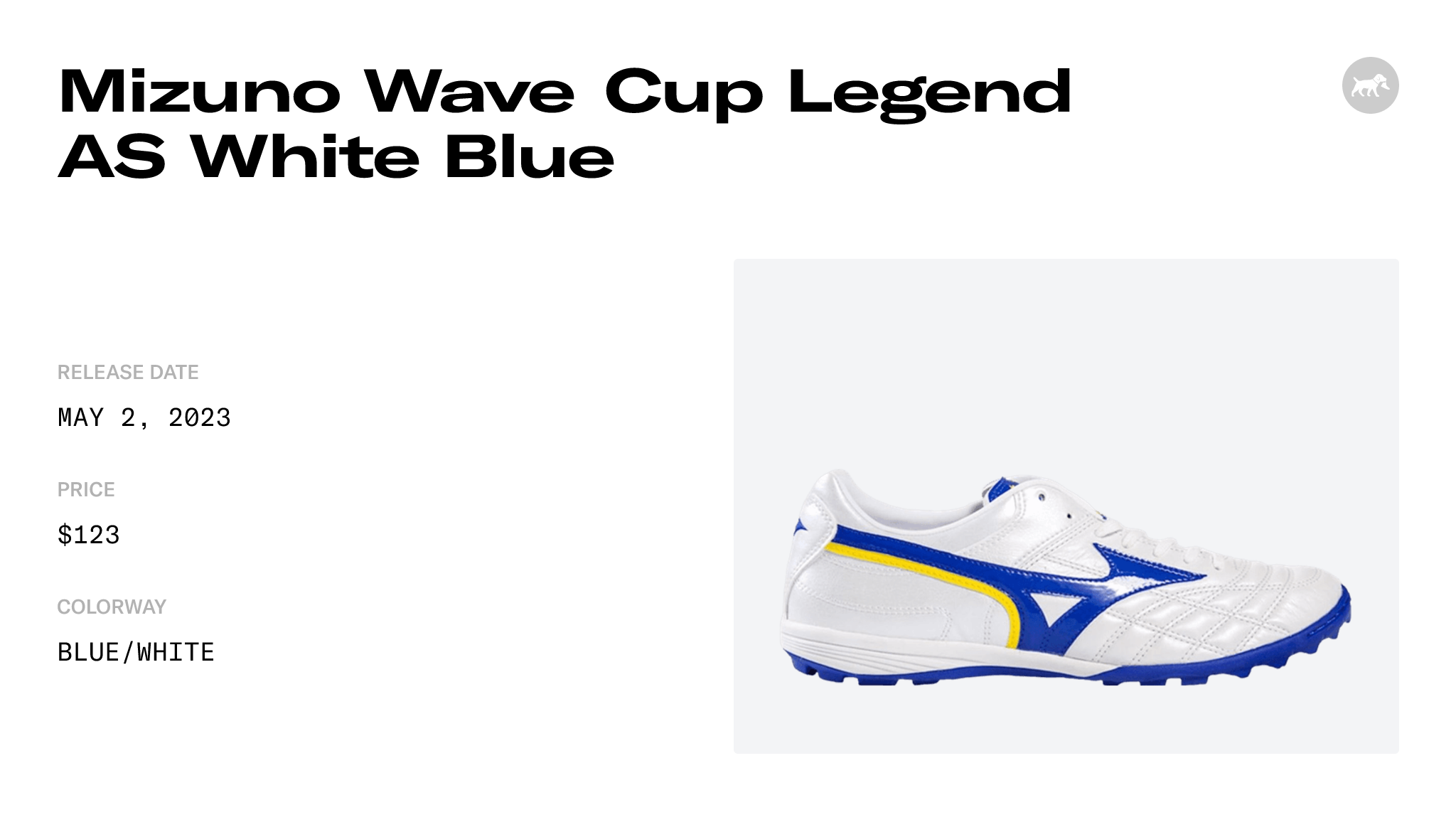Mizuno Wave Cup Legend AS White Blue - P1GD191919 Raffles & Where to Buy