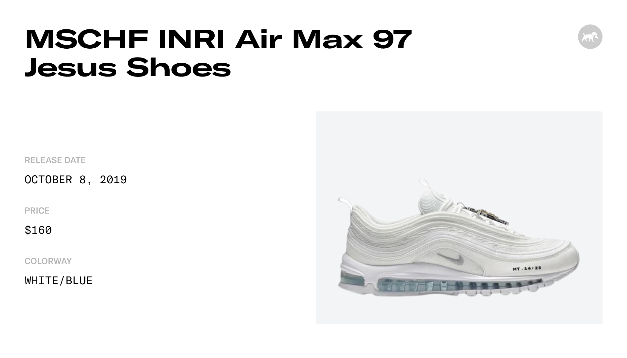 MSCHF INRI Air Max 97 Jesus Shoes - 921826-101-JESUS