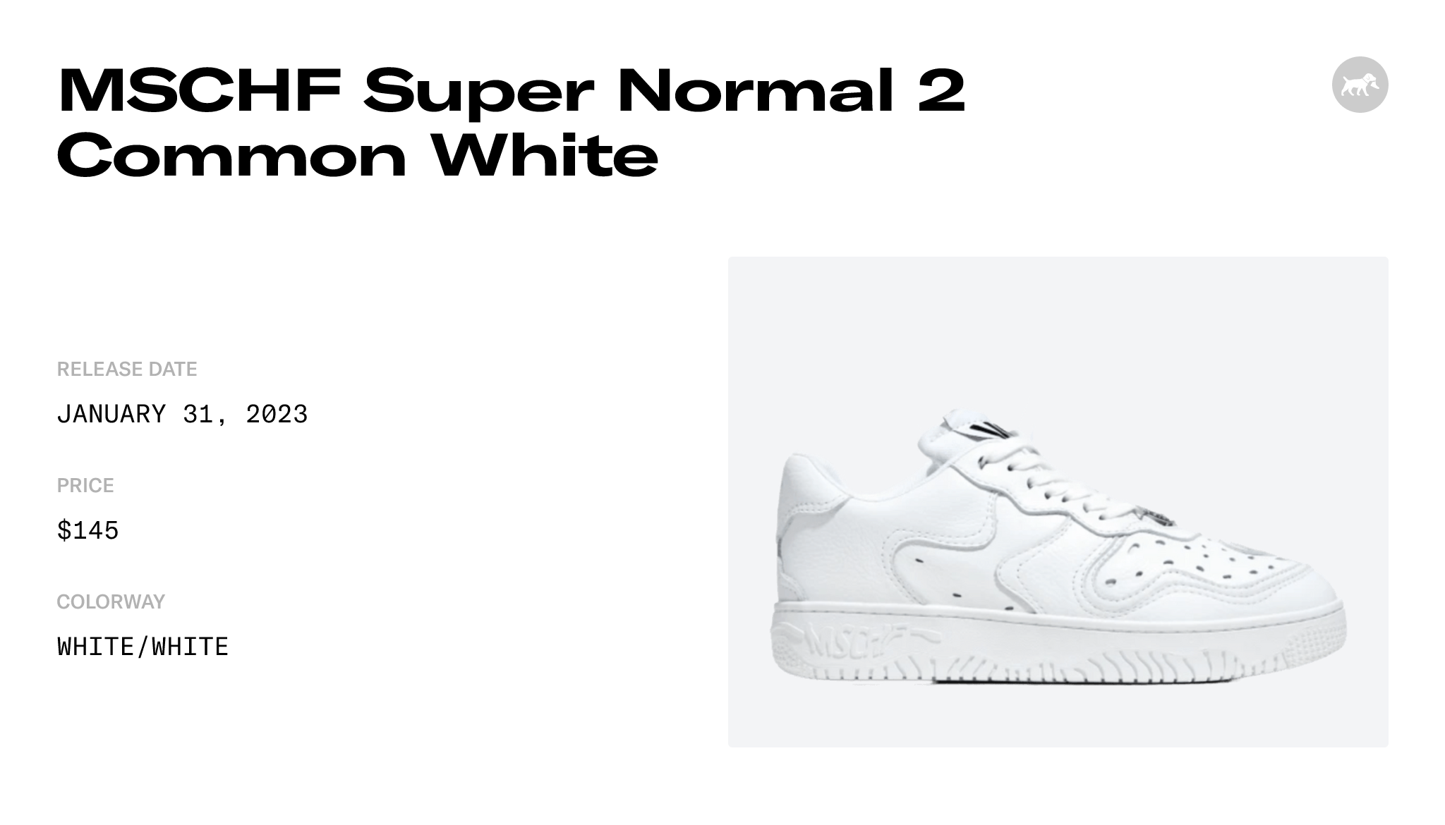 MSCHF Super Normal 2 Common White - MSCHF005.1-CW Raffles & Where to Buy