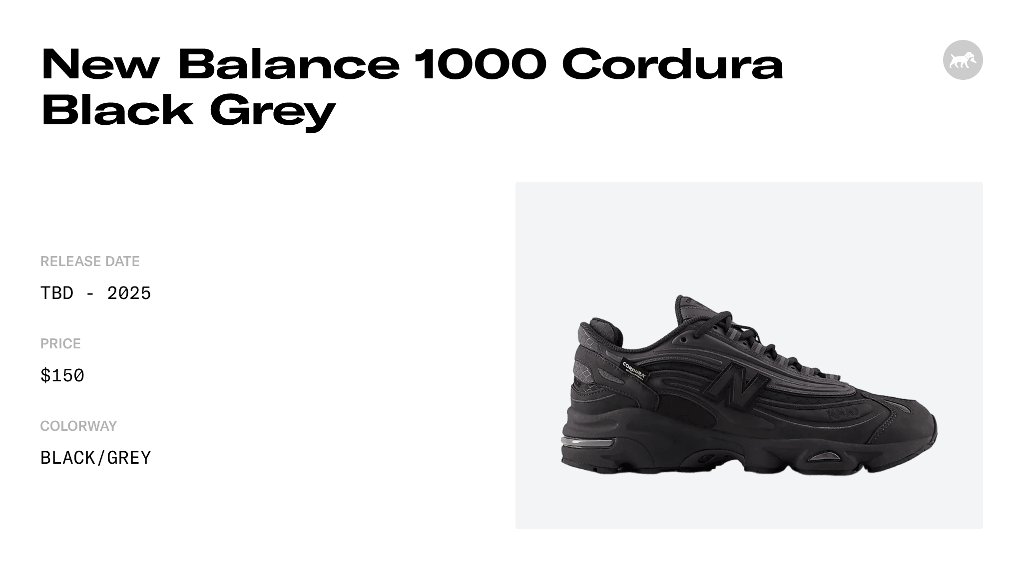 New Balance 1000 Cordura Black Grey - M1000NBB Release Info