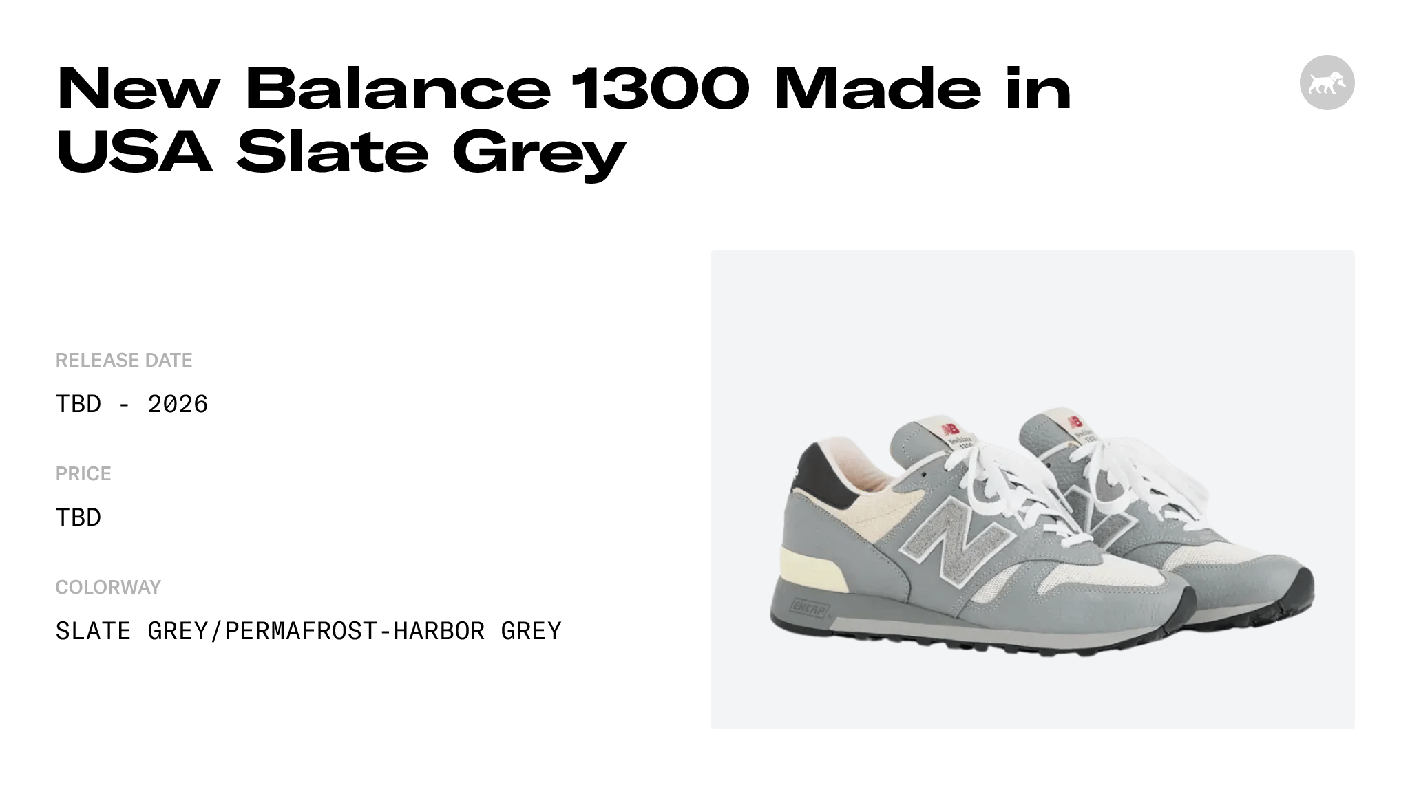 New Balance 1300 Made in USA Slate Grey - U13007PT Release Info