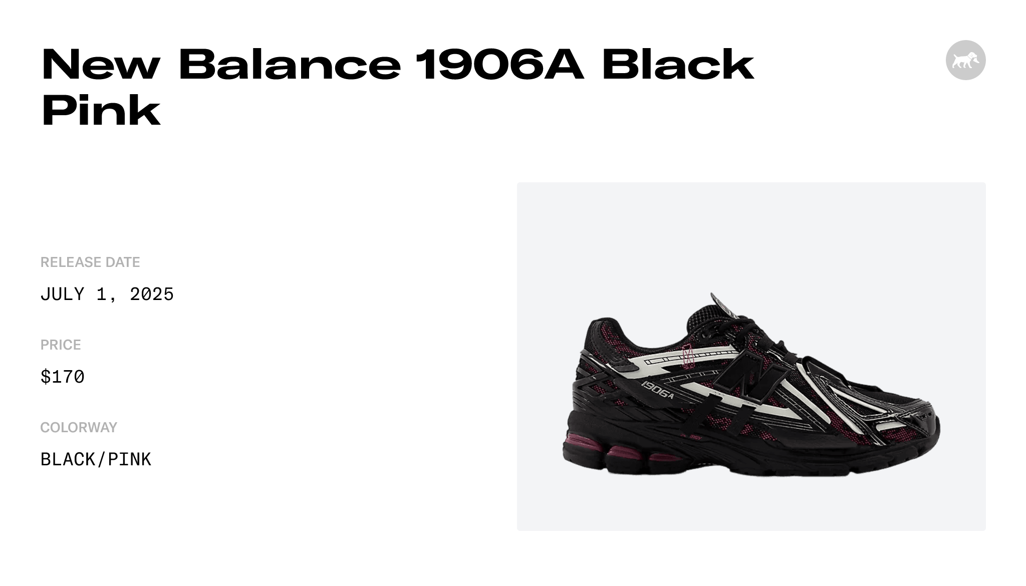New Balance 1906A Black Pink - U1906AD Raffles & Where to Buy