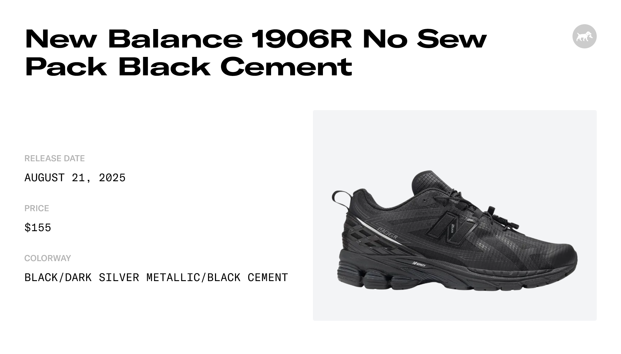 New Balance 1906R No Sew Pack Black Cement - U1906RNB
