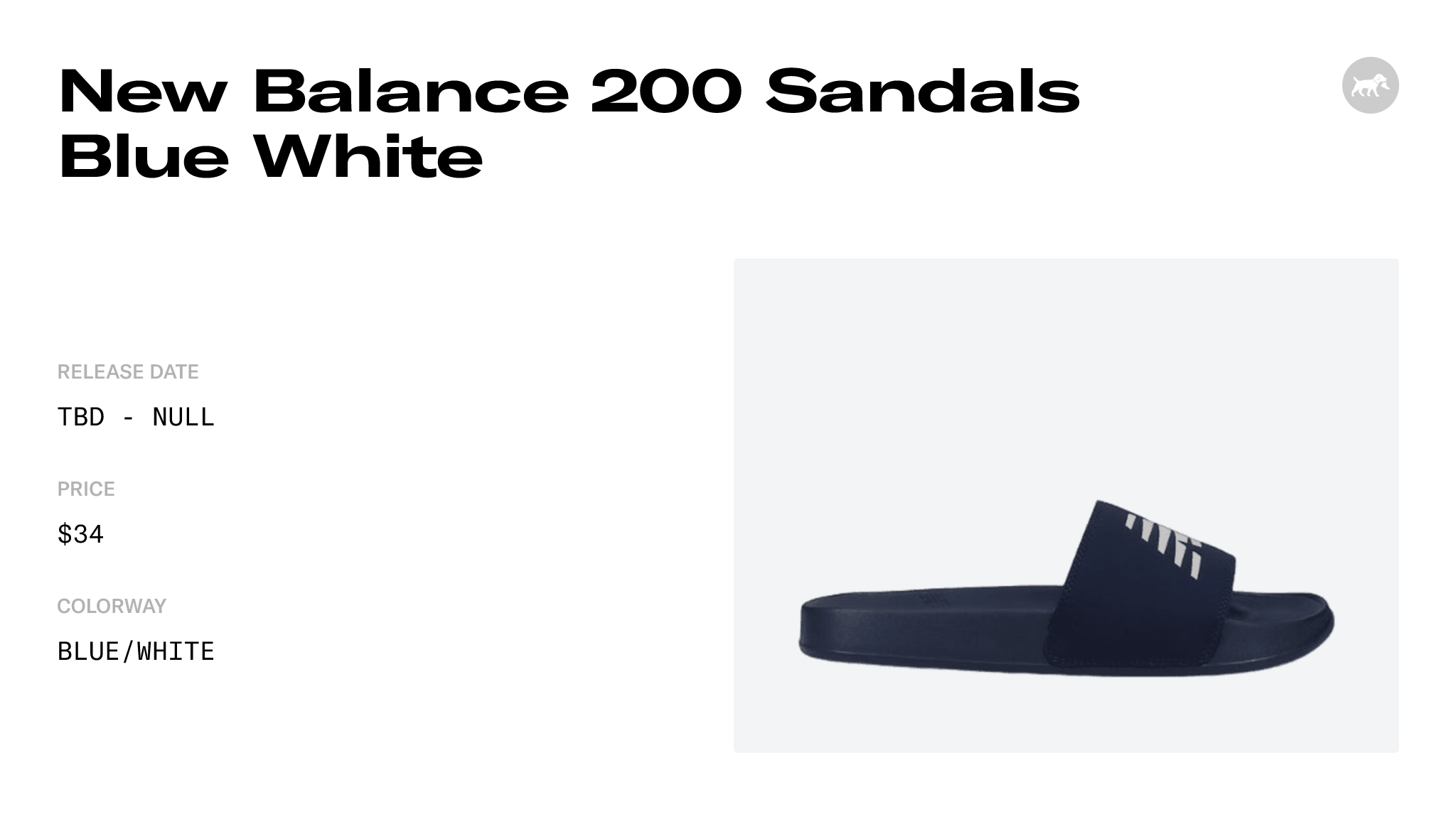 New Balance 200 Sandals Blue White - SUF200C3 Release Info