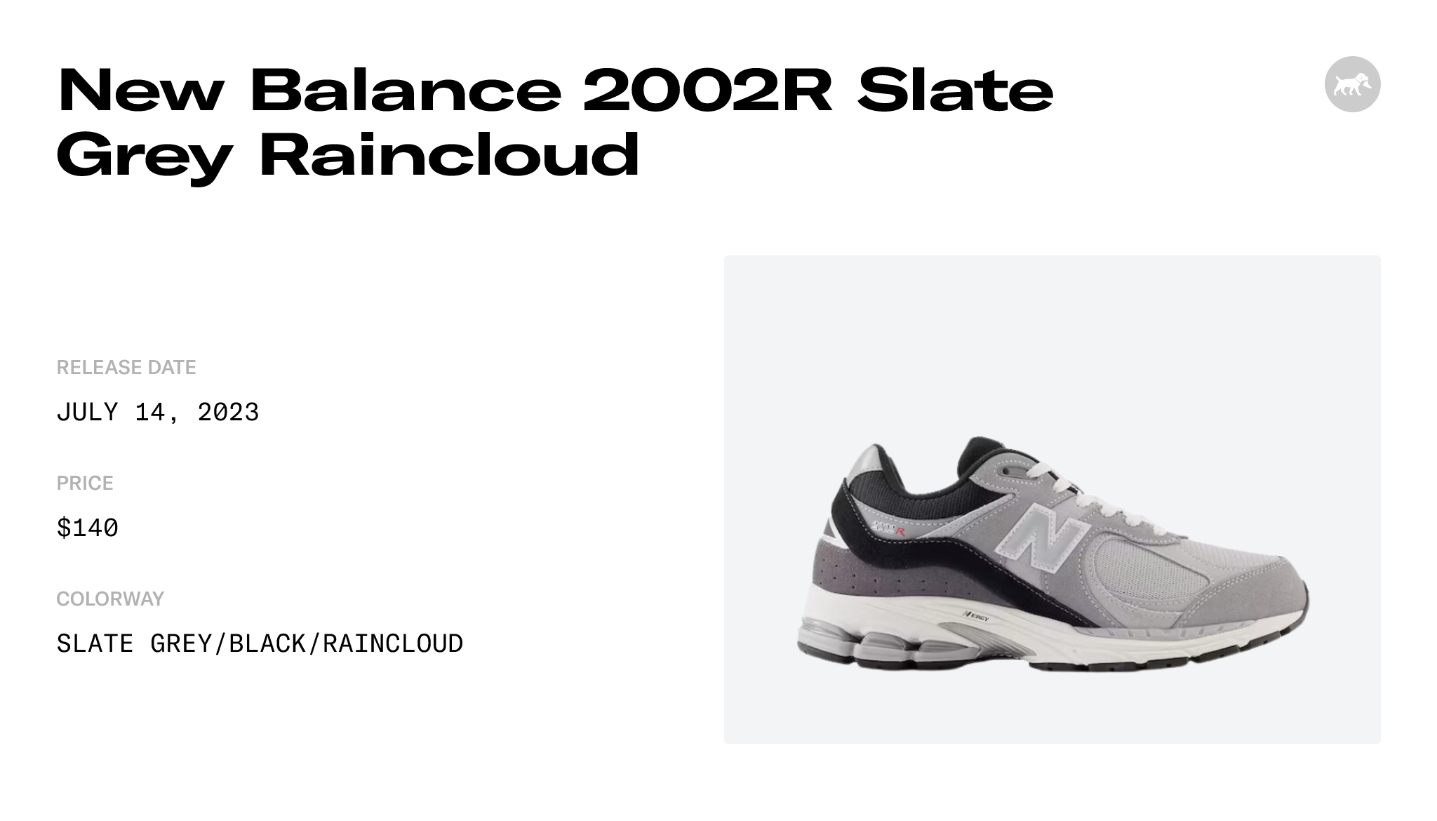 New Balance 2002R Slate Grey Raincloud - M2002RSG Raffles & Where to Buy