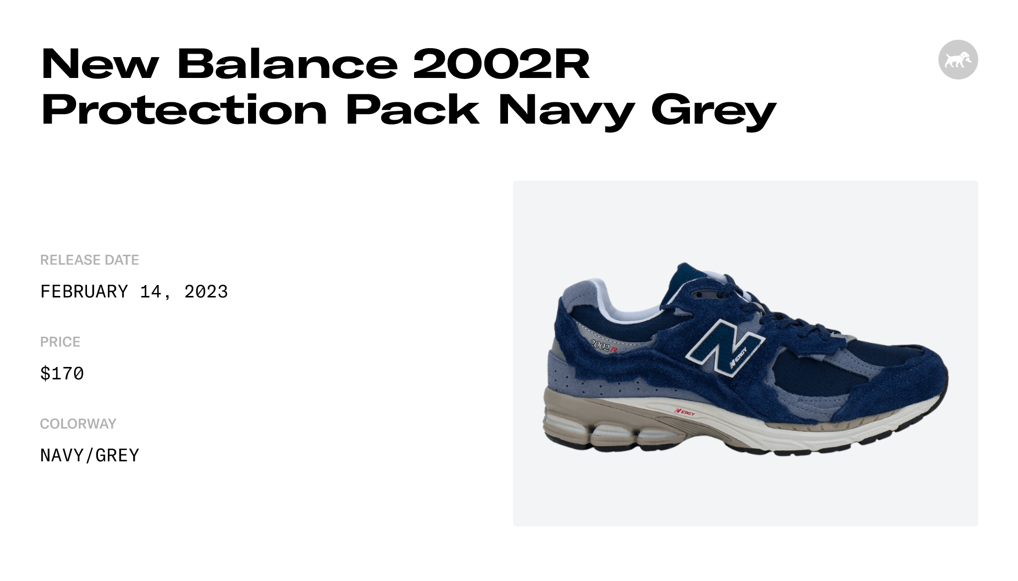 New Balance 2002R Protection Pack Navy Grey - M2002RDK