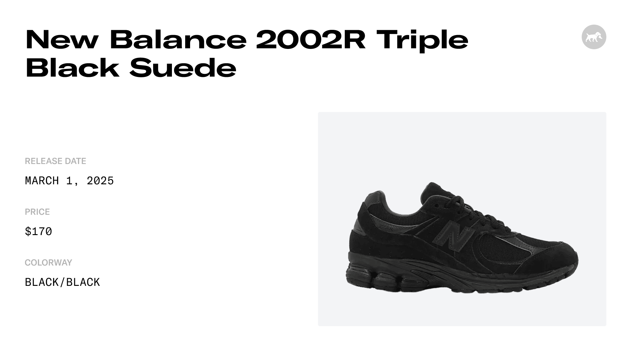 New Balance 2002R Triple Black Suede - U2002RBL Raffles & Where to Buy
