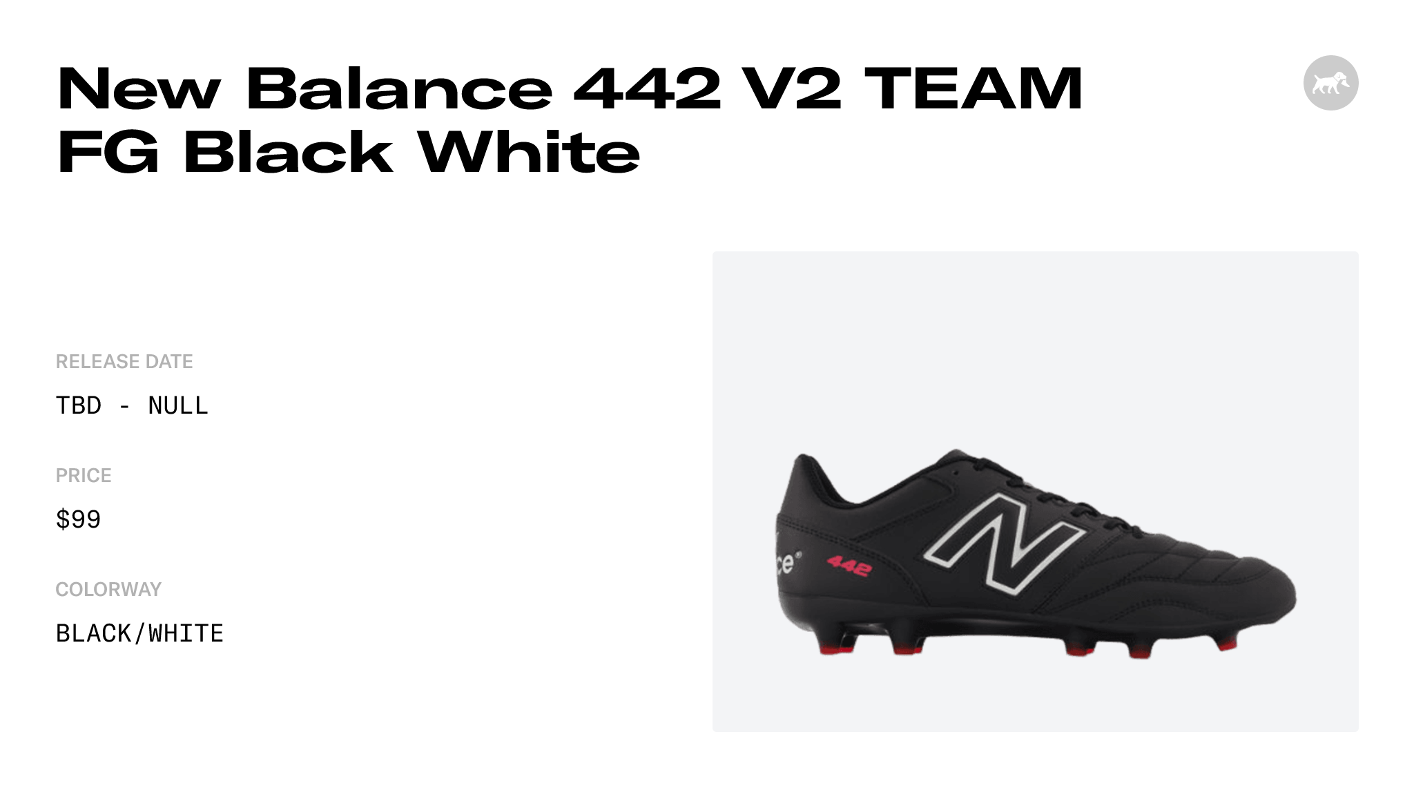 New Balance 442 V2 TEAM FG Black White - MS42FBK2 Release Info