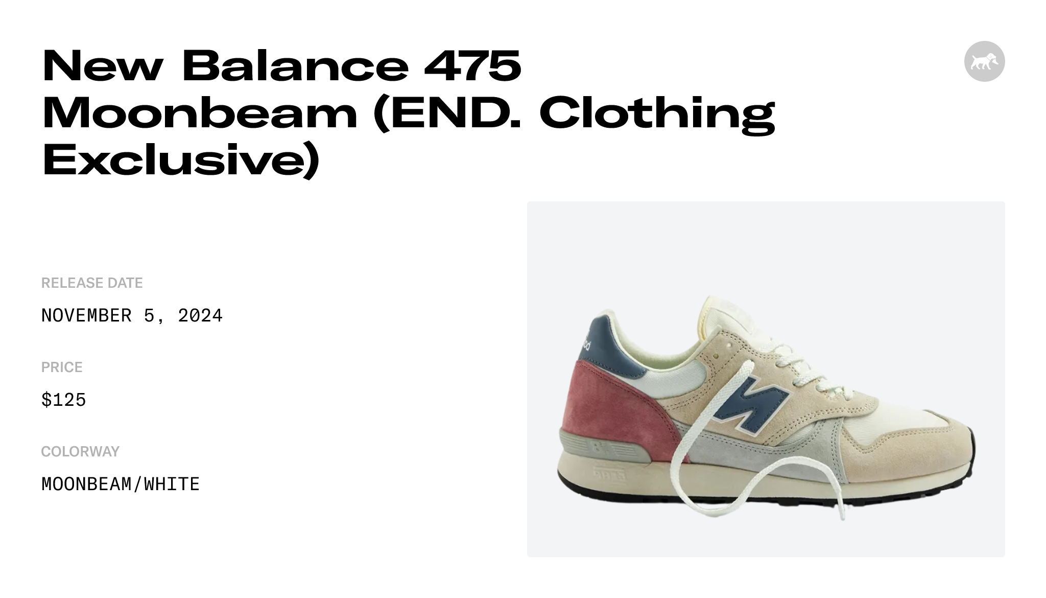 New Balance 475 Moonbeam (END. Clothing Exclusive) - M475END