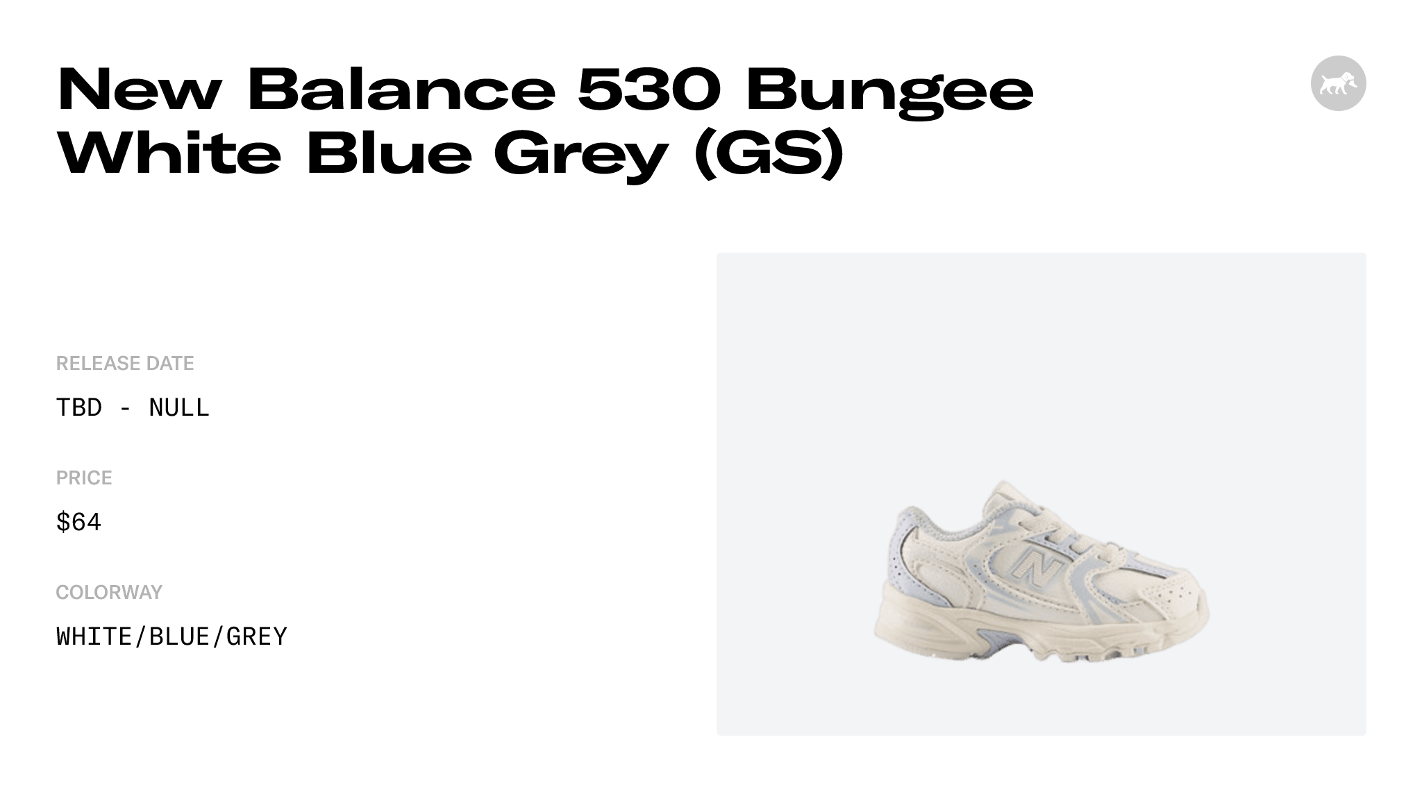 New Balance 530 Bungee White Blue Grey (GS) - IZ530WS Release Info