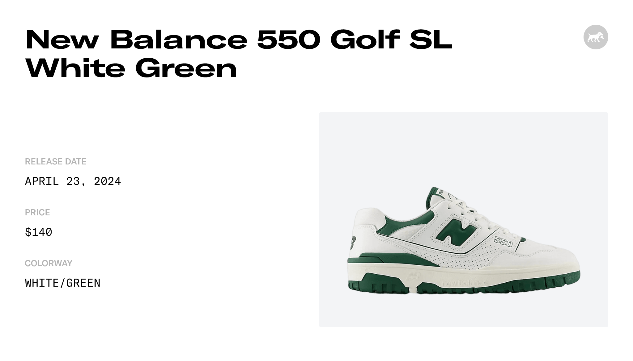New Balance 550 Golf SL White Green - MG550WG Raffles & Where to Buy
