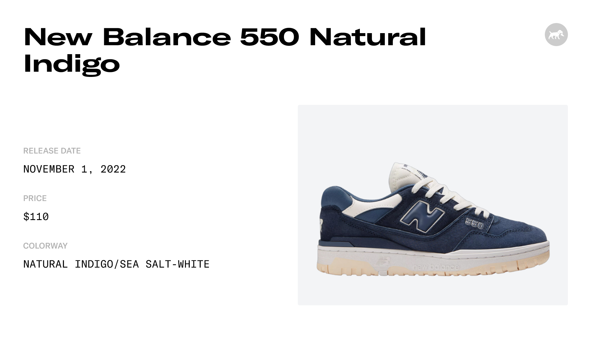 New Balance 550 Natural Indigo - BB550SLA Raffles & Where to Buy