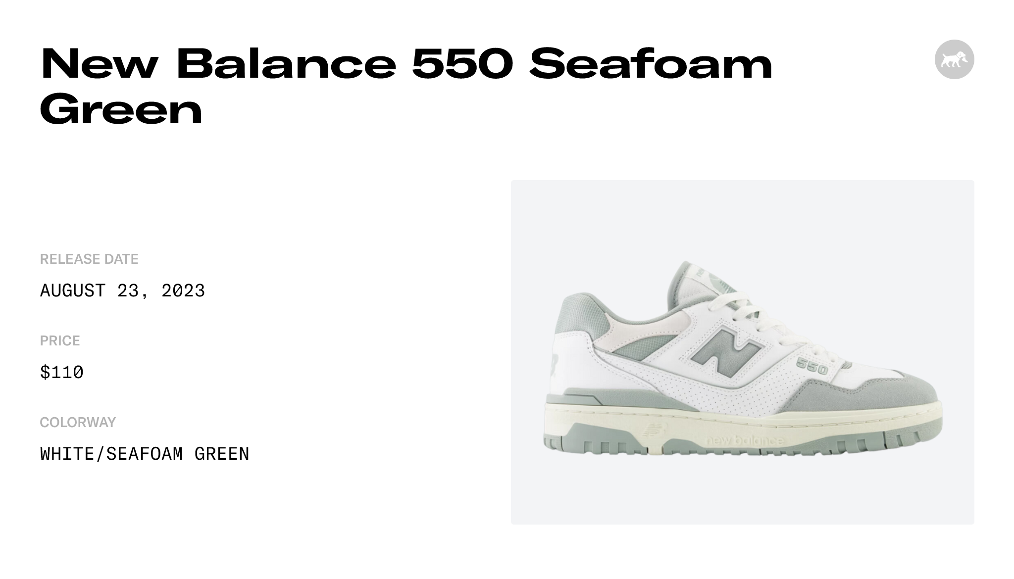 New Balance 550 Seafoam Green - BB550NED Release Info