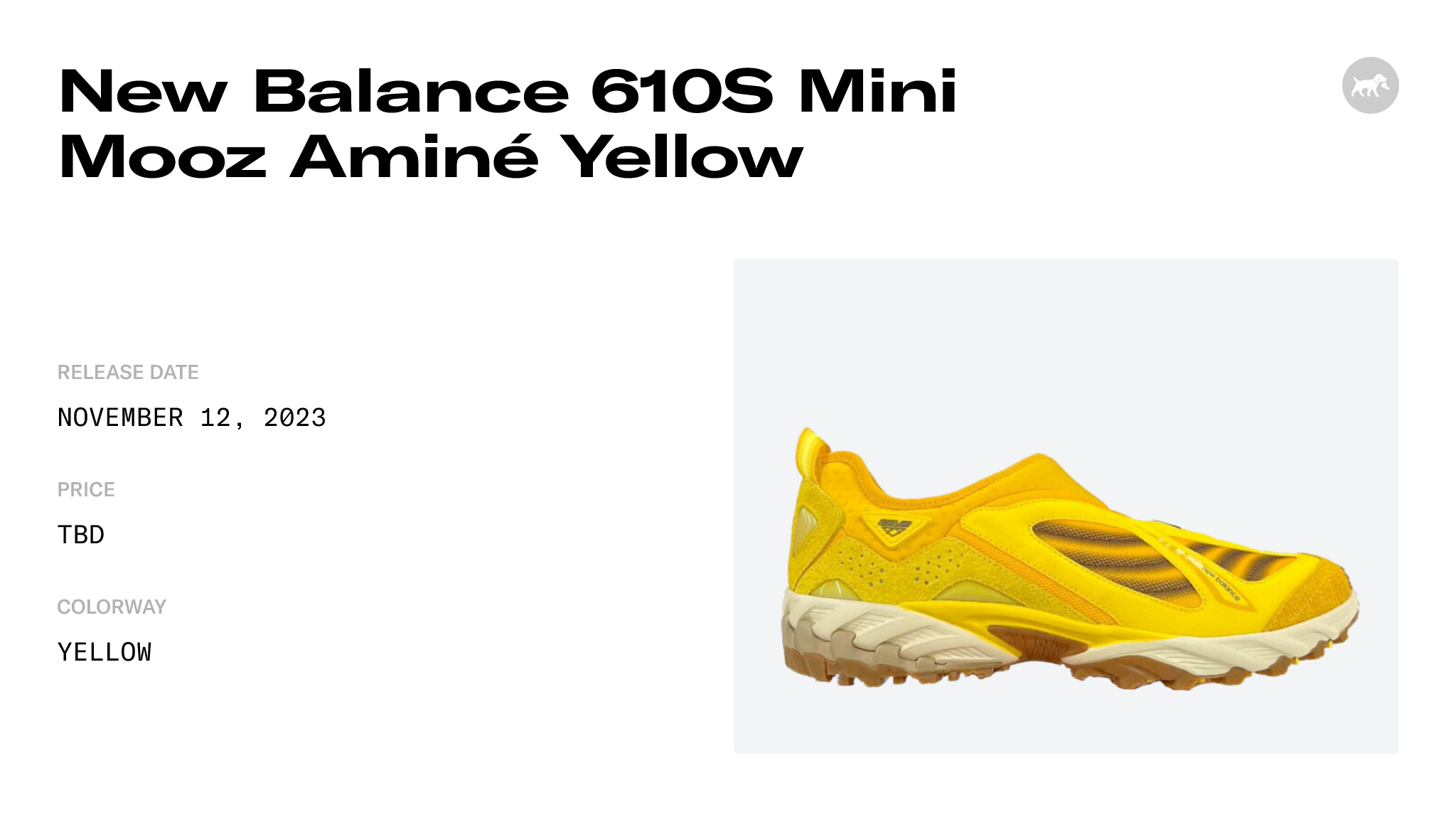 New Balance 610S Mini Mooz Aminé Yellow Raffles & Where to Buy