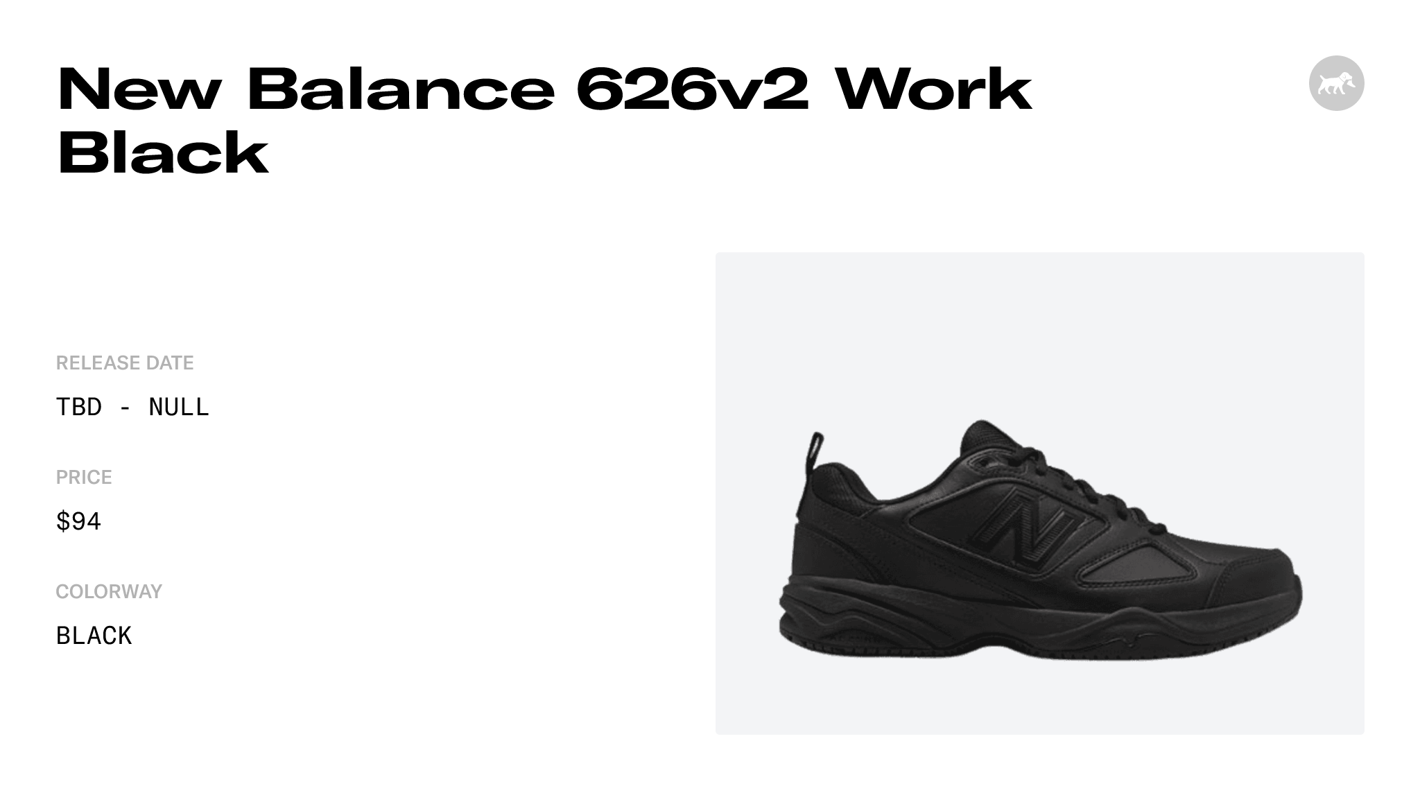 New Balance 626v2 Work Black - MID626K2 Release Info