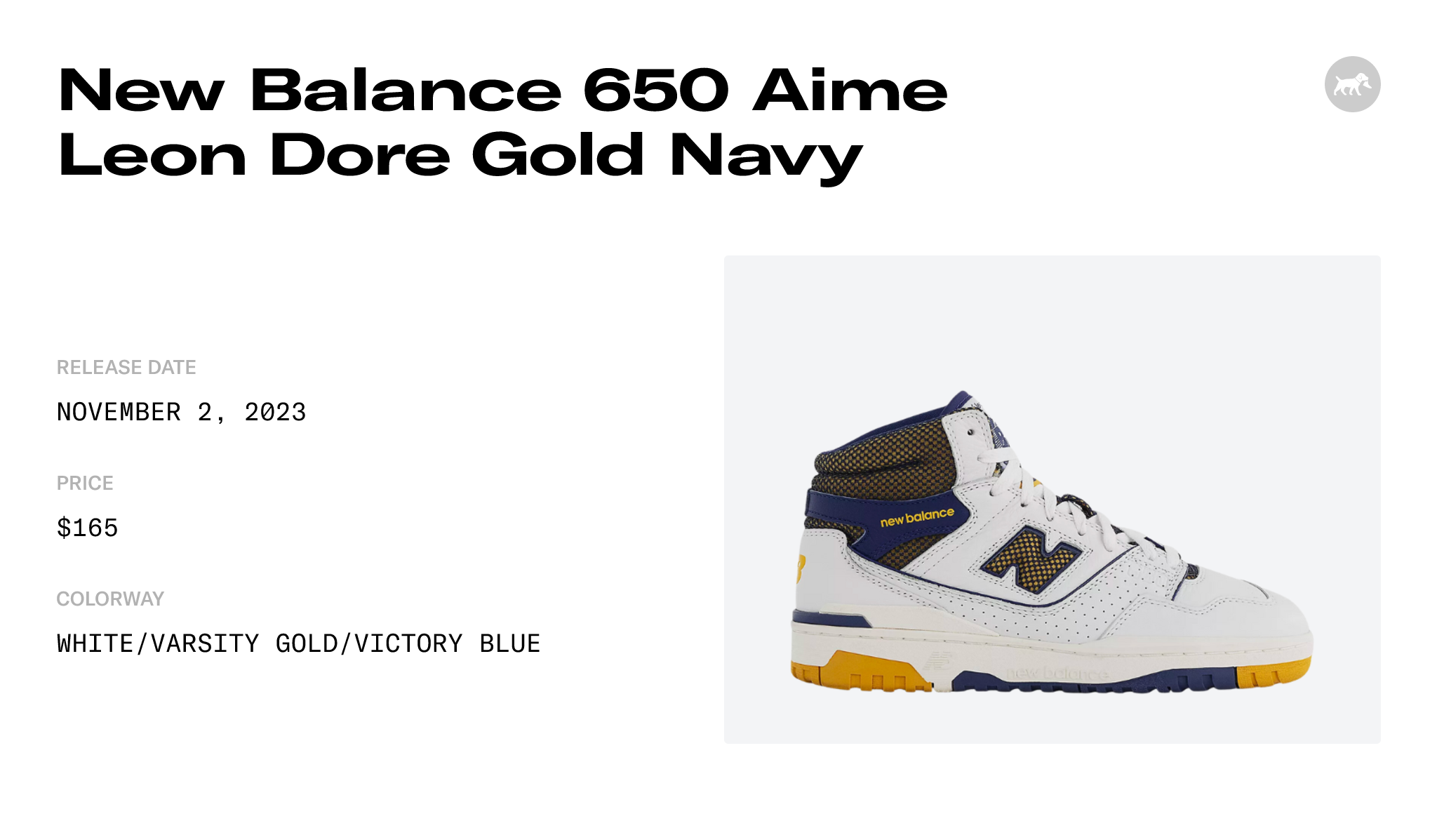 New Balance 650 Aime Leon Dore Gold Navy - BB650RX1