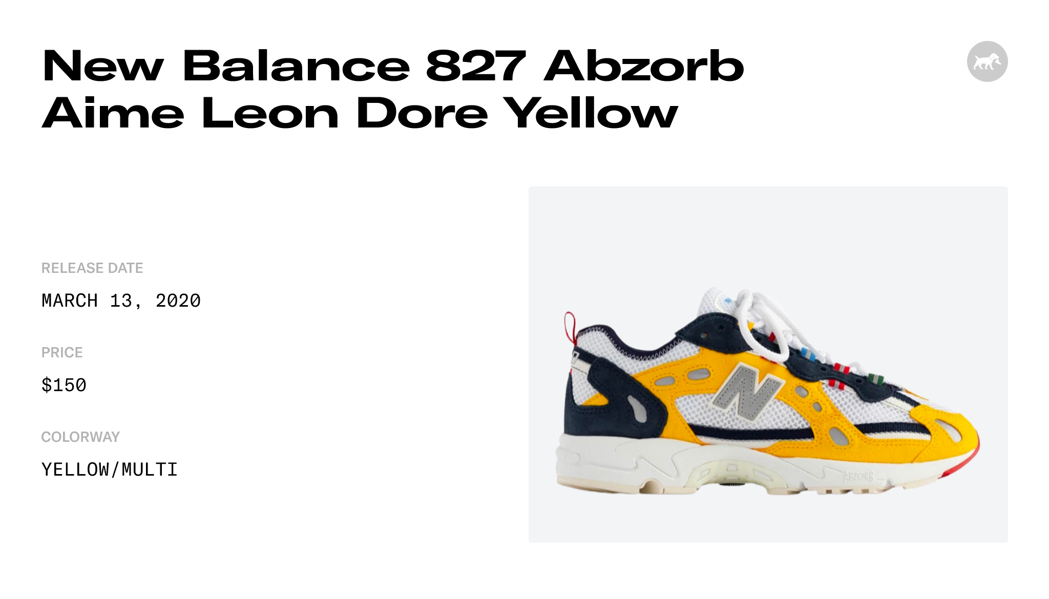 New Balance 827 Abzorb Aime Leon Dore Yellow - ML827ADD