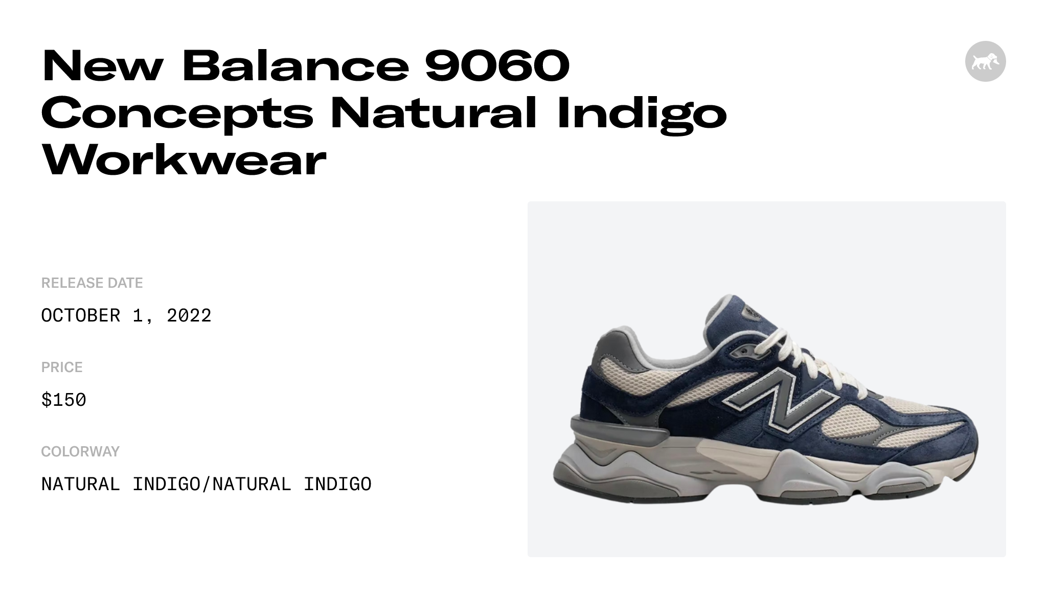New Balance 9060 Concepts Natural Indigo Workwear - U9060IND