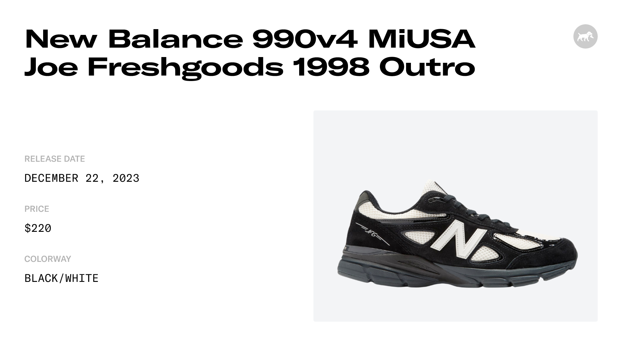 New Balance 990v4 MiUSA Joe Freshgoods 1998 Outro - U990JS4