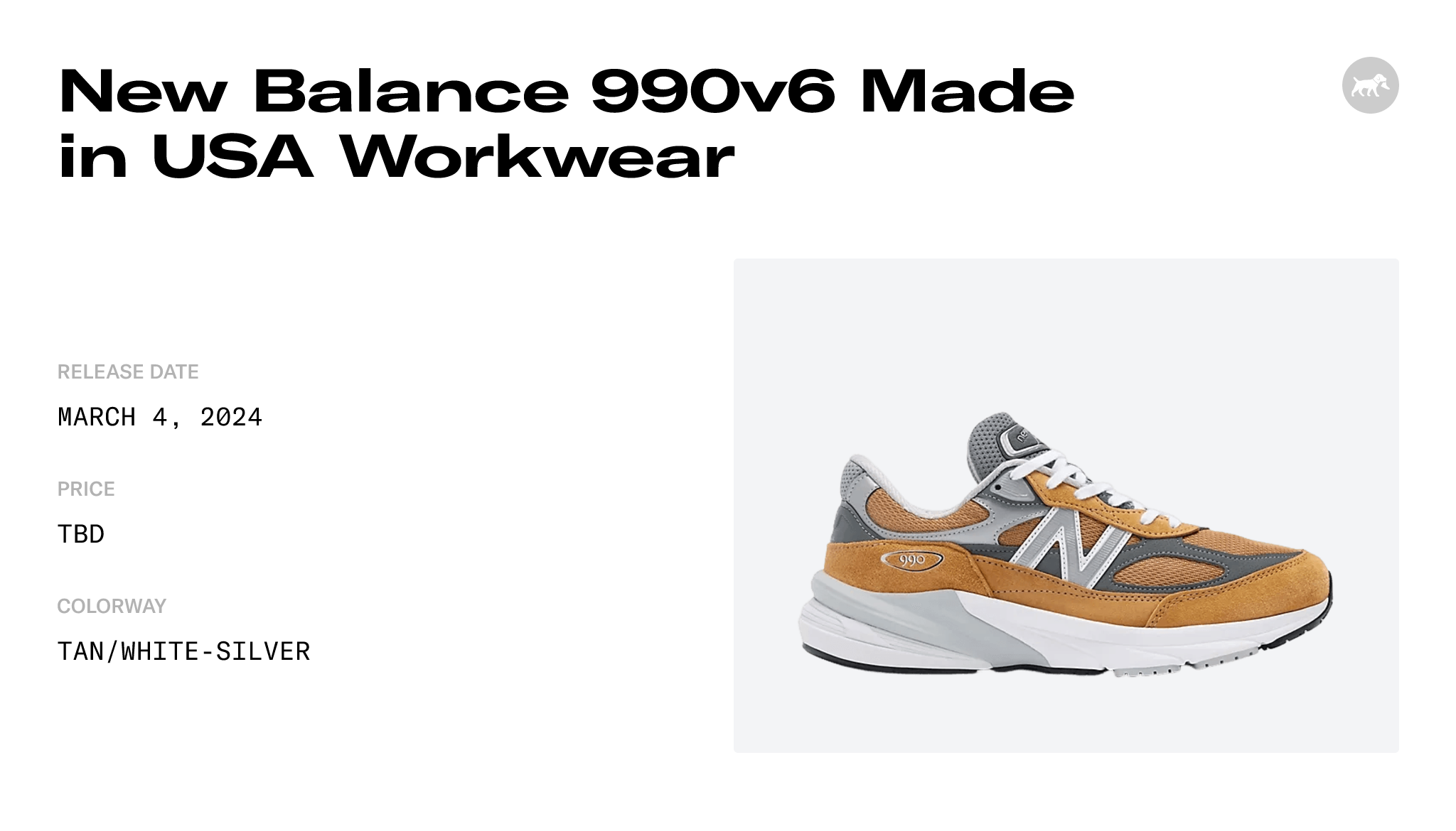 New Balance 990v6 Made in USA Workwear - U990TN6 Release Info