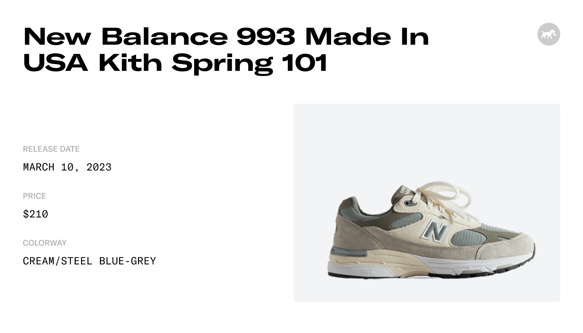 New Balance 993 Made In USA Kith Spring 101 - MR993KT1