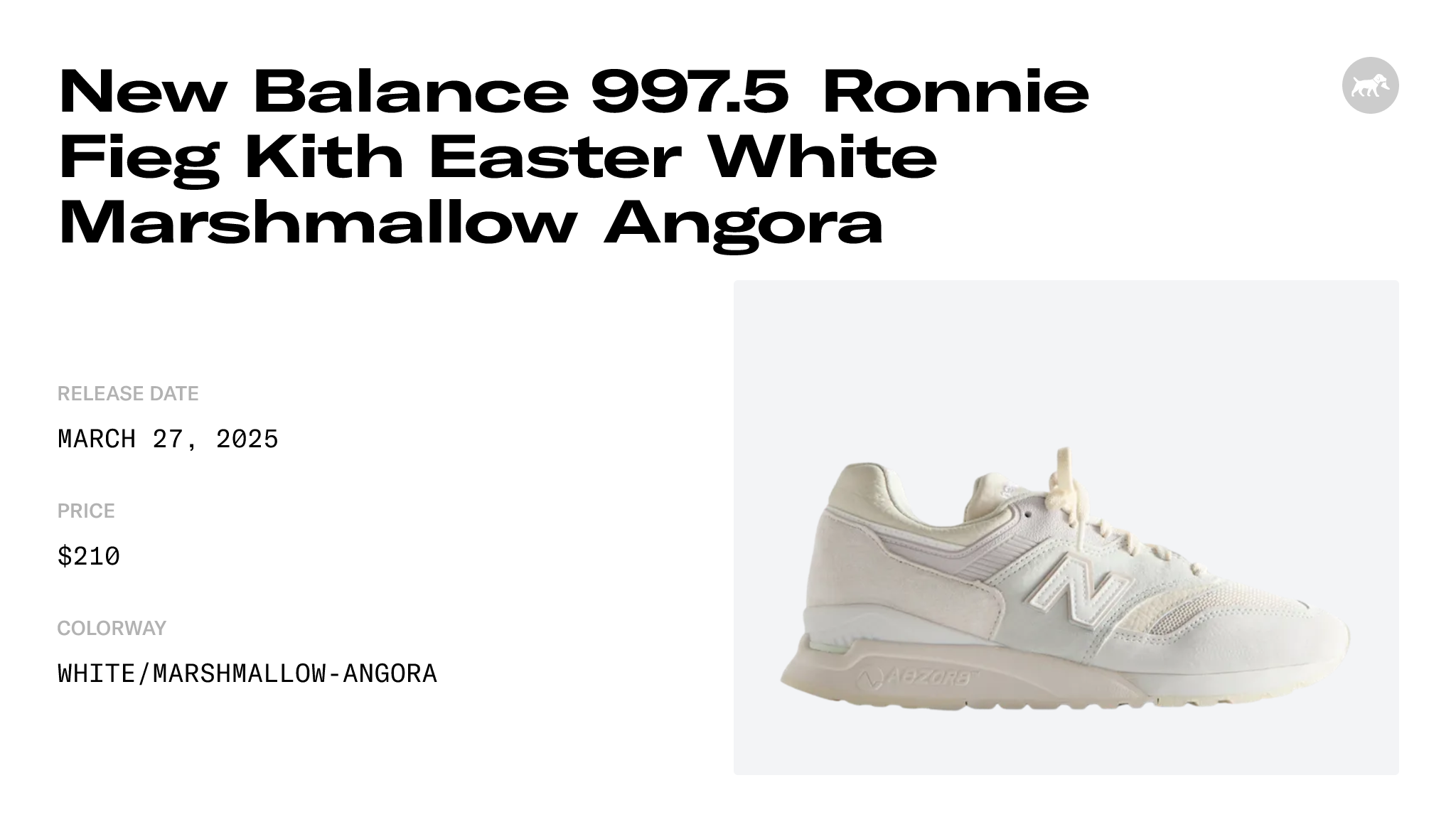 New Balance 997.5 Ronnie Fieg Kith Easter White Marshmallow Angora ...